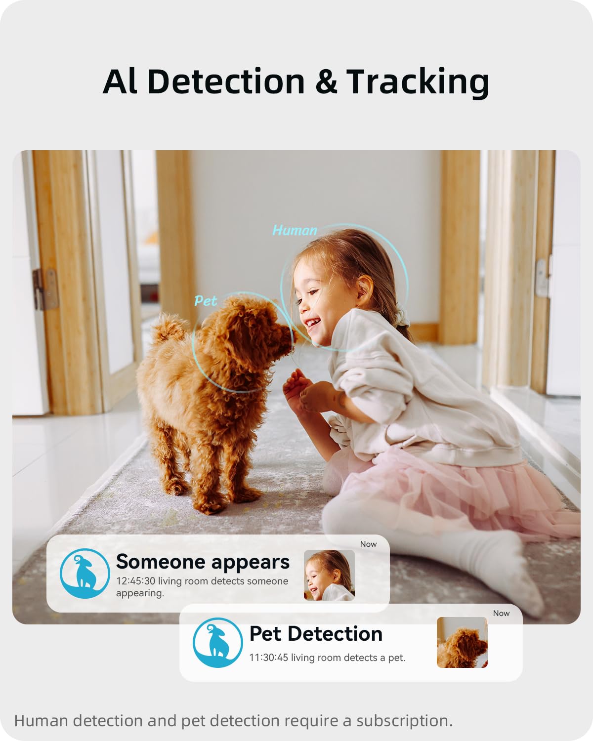 blurams Security Camera, 2K Indoor Camera 360-degree Pet Camera for Home Security w/ Motion Tracking, Phone App, 2-Way Audio, IR Night Vision, Siren, Works with Alexa & Google Assistant