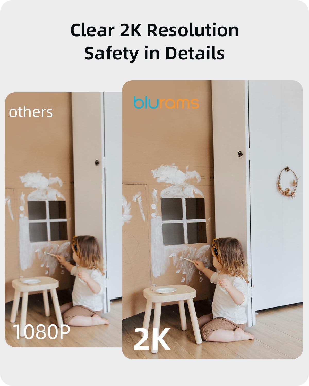 blurams Security Camera, 2K Indoor Camera 360-degree Pet Camera for Home Security w/ Motion Tracking, Phone App, 2-Way Audio, IR Night Vision, Siren, Works with Alexa & Google Assistant