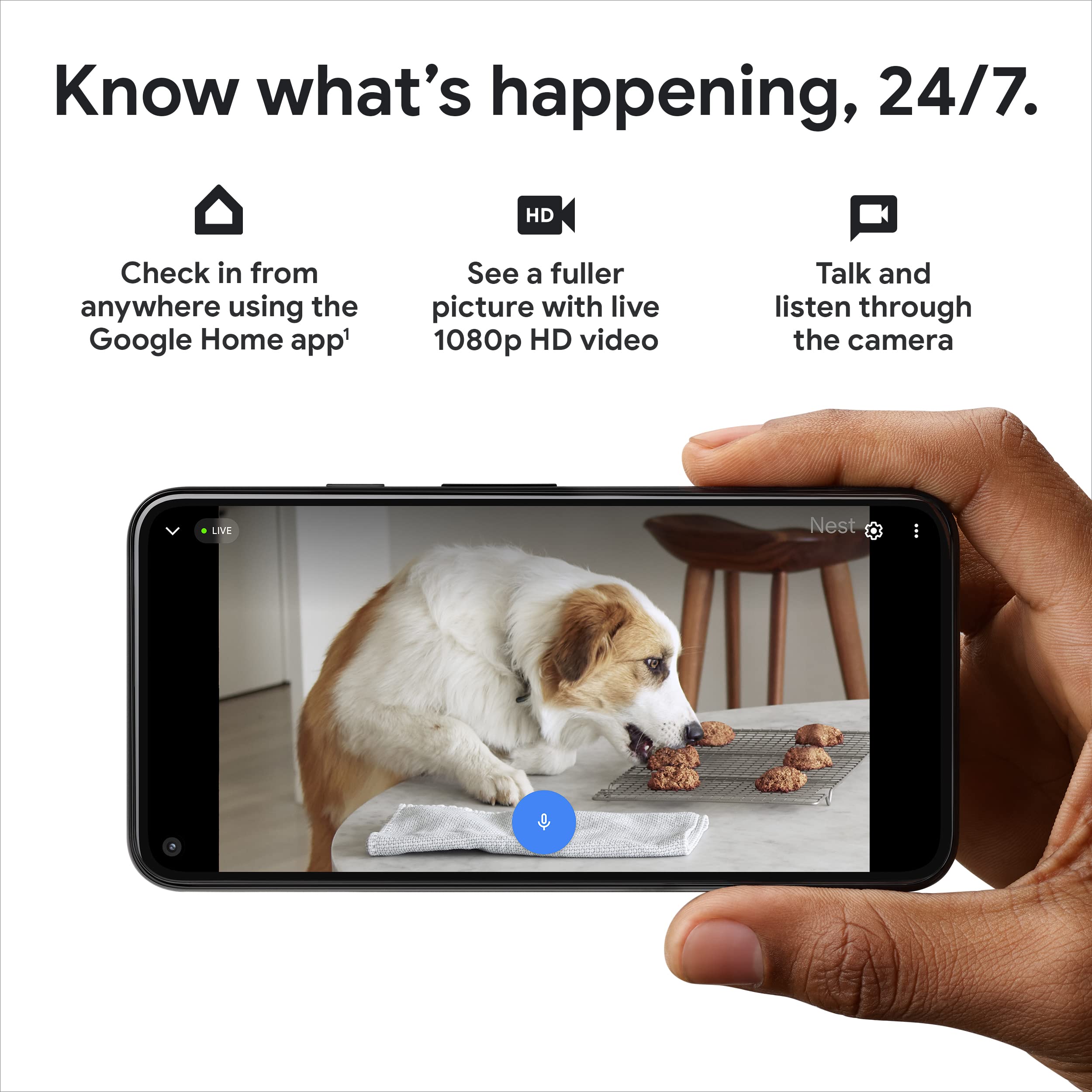 Google Nest Security Cam (Wired) - 2nd Generation - Fog
