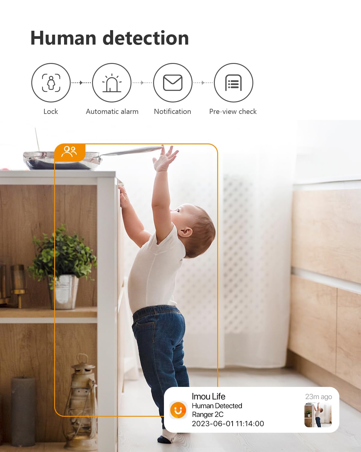 Imou Indoor Security Camera 1080p WiFi Camera (2.4G Only) 360 Degree Home Camera with App, Night Vision, 2-Way Audio, Human Detection, Motion Tracking, Sound Detection, Local & Cloud Storage