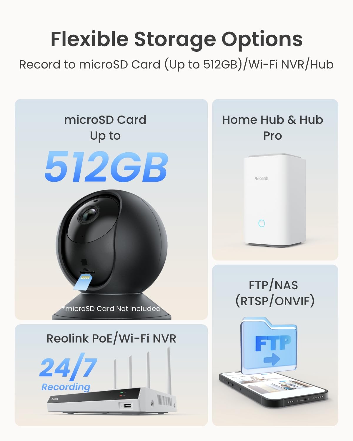 REOLINK E1 Pro 4MP HD Plug-in Home Security Indoor Camera with 2.4/5 GHz Wi-Fi, Auto Tracking, Smart Person/Pet Detection, Multiple Storage Options, Ideal for Baby Monitor/ Pet Camera/Elderly