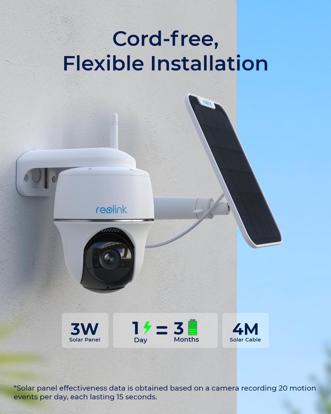 REOLINK Security Camera Wireless Outdoor, Pan Tilt Solar Powered with 2K Night Vision, 2.4/5 GHz Wi-Fi, 2-Way Talk, Works with Alexa/ Google Assistant for Home Surveillance, Argus PT w/ Solar Panel