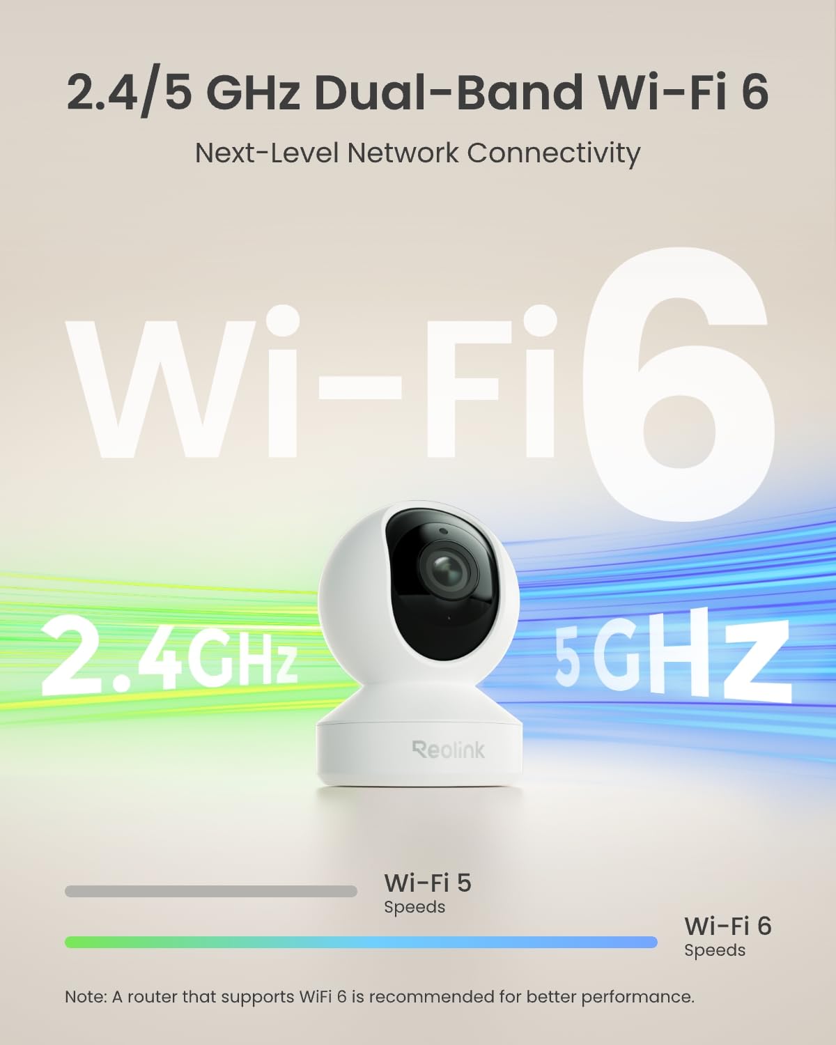 REOLINK Indoor Security Camera, 5MP Super HD Plug-in WiFi Camera with PTZ, Auto Tracking, Human/Pet AI, Ideal for Baby Monitor/ Pet Camera/Home Security, Dual Band WiFi, Local Storage, E1 Zoom