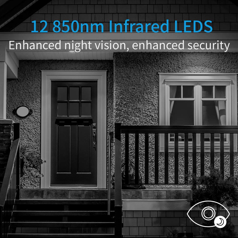 YI Security Camera Outdoor, 1080p Outside Surveillance Front Door IP Smart Cam with Waterproof, WiFi, Cloud, Night Vision, Motion Detection Sensor, Smartphone App, Works with Alexa