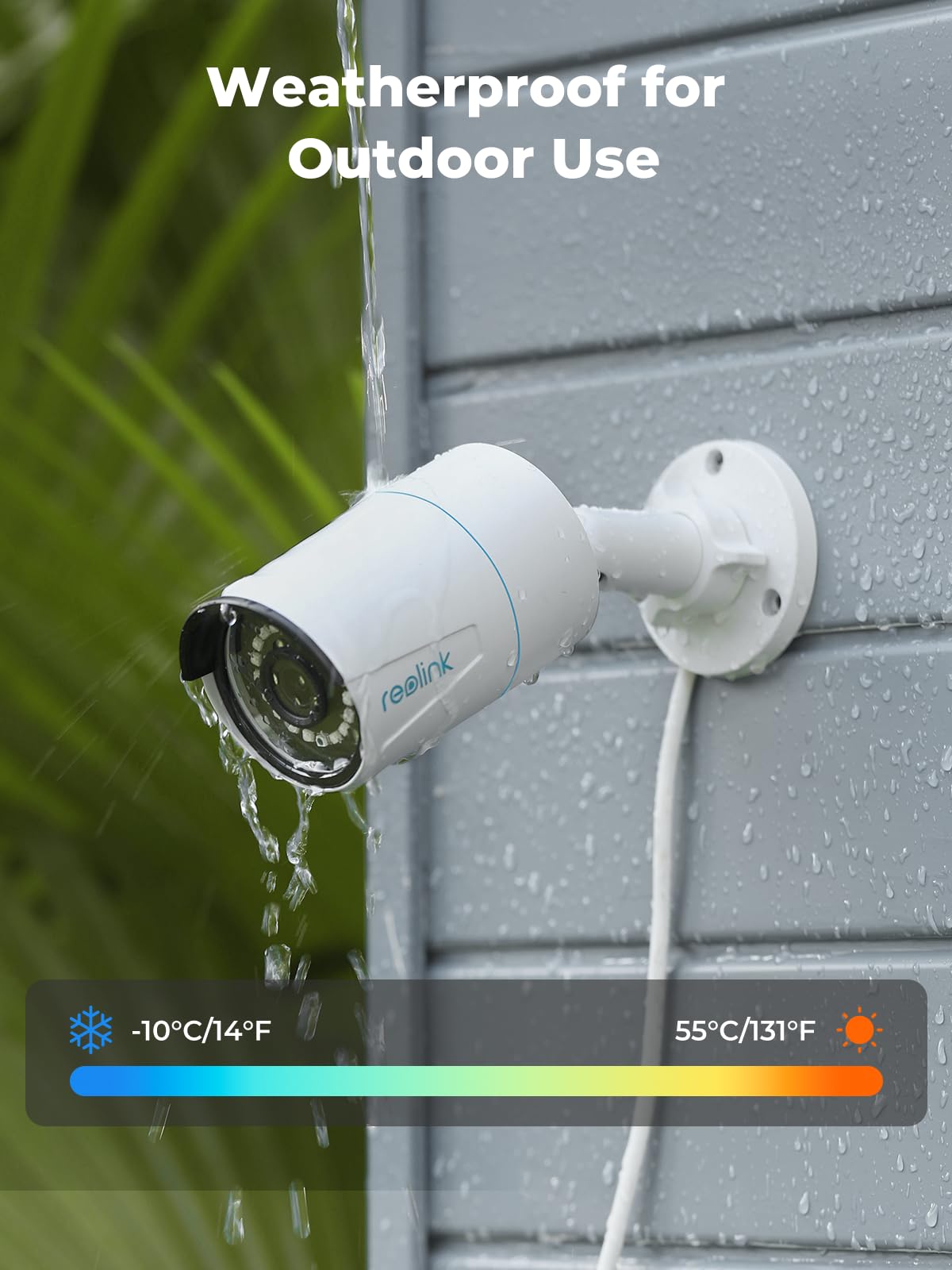 REOLINK Security IP Camera Outdoor, 5MP Home Surveillance Outdoor Indoor PoE Camera, Human/Vehicle Detection, 100Ft IR Night Vision, Work with Smart Home, Up to 256GB Micro SD Card, RLC-510A