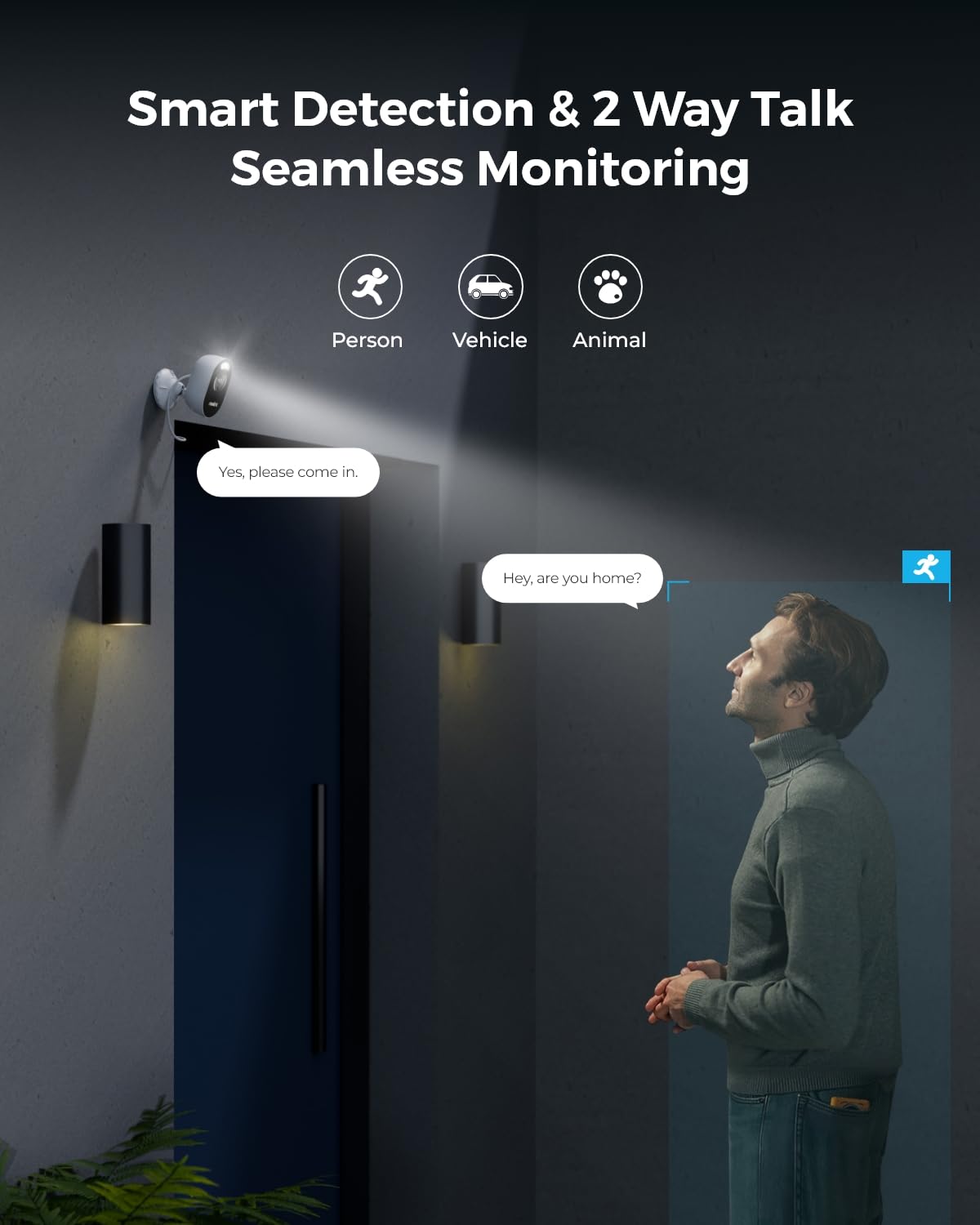 REOLINK Outdoor Security Camera with Spotlight, Lumus 1080P HD Plug-in WiFi Camera for Home Security System, PIR Motion Detection, Two-Way Talk and Siren Alarm, Waterproof, Micro SD Card Storage