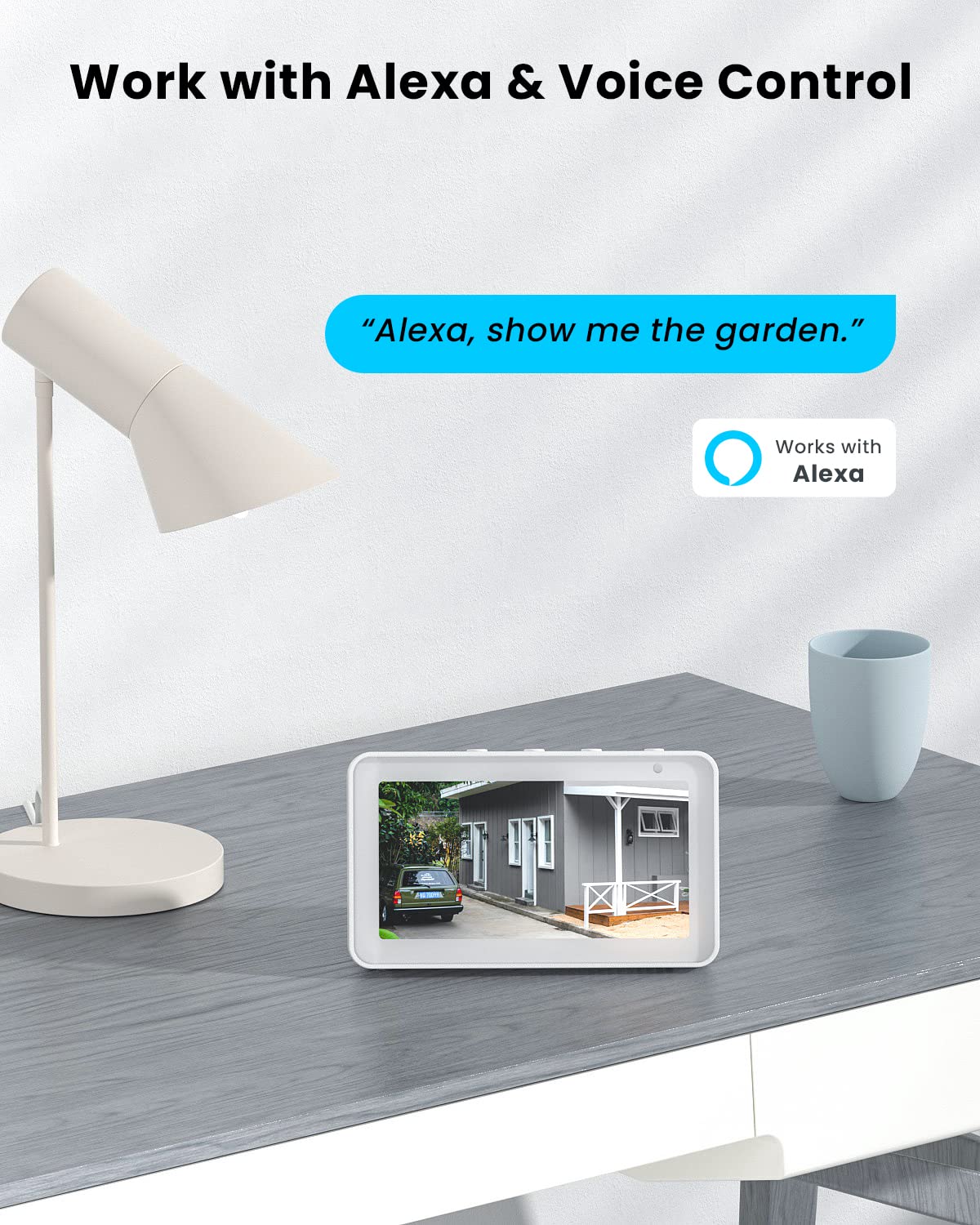 ieGeek Security Cameras Wireless Outdoor, 2K Solar Security Camera System 360° PTZ with Spotlight & Siren, 2.4Ghz Outdoor Security Cameras,Color Night Vision, Work with Alexa, PIR, 2-Way Talk, IP65