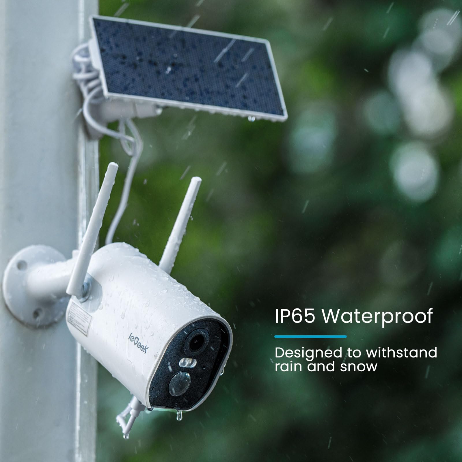 Security Cameras Wireless Outdoor, 2K Solar Powered Outdoor Security Cameras with Spotlight & Siren, 2.4G WiFi Wireless Surveillance Cameras for Home Security, 3MP Color Night Vision/2-Way Talk/ IP65