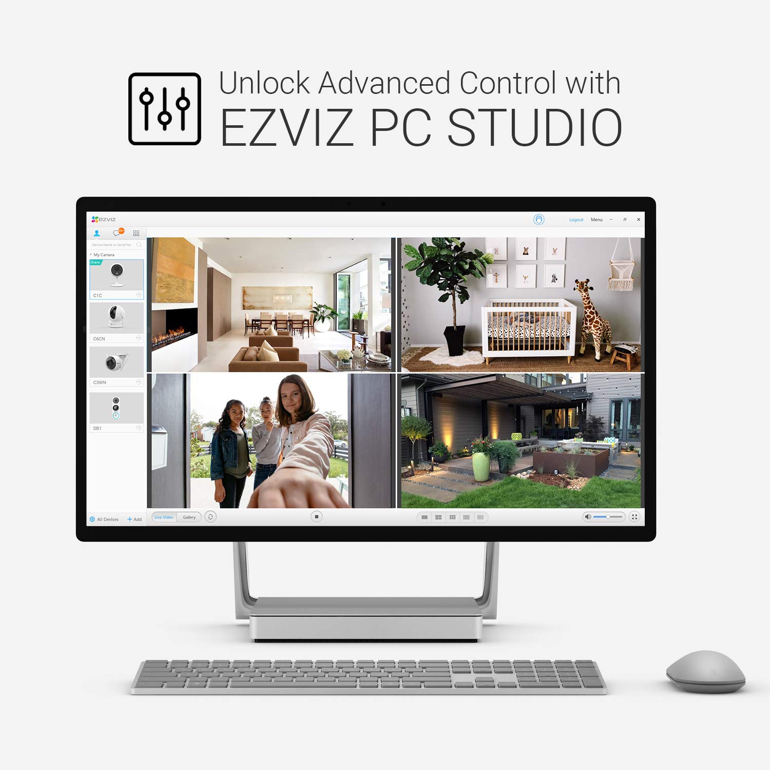 EZVIZ Indoor Security Camera 1080P WiFi Baby Monitor, Smart Motion Detection, Two-Way Audio, 40ft Night Vision, Works with Alexa & Google Assistant(C1C)