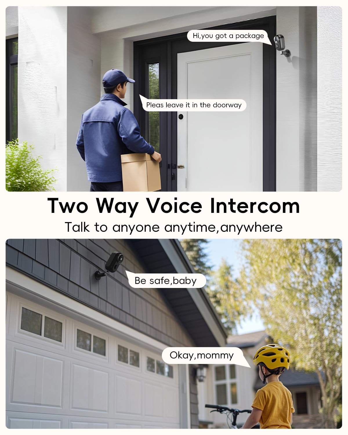 ZUMIMALL Outdoor Security Cameras, 2K FHD Battery Powered Wireless Indoor Surveillance Camera with Siren, Night Vision, PIR Motion Detection, Free Cloud Storage, IP66 Waterproof, 2.4G WiFi (No 5G)