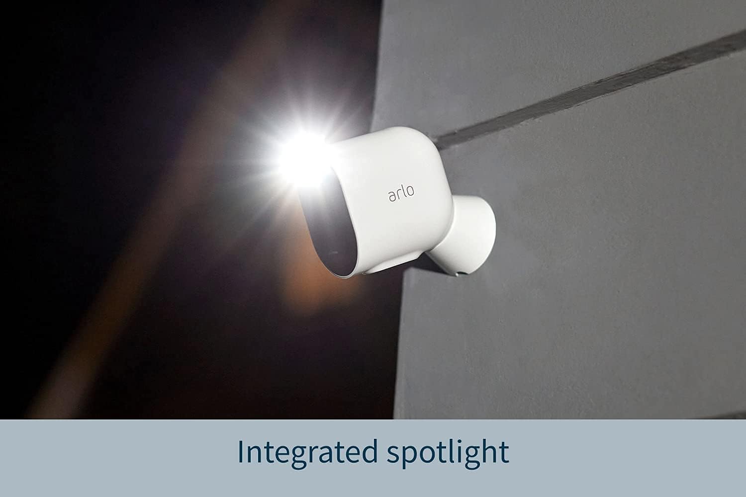Arlo Pro 4 Spotlight Camera - 3 Pack - Wireless Security, 2K Video & HDR, Color Night Vision, 2 Way Audio, Direct to WiFi No Hub Needed, VMC4350P - White (Renewed)