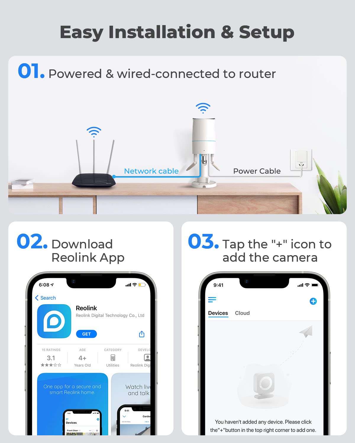 Reolink Plug-in Outdoor WiFi Security Camera, 5MP HD Dual Band Wired Wi-Fi Camera for Home Security-2.4/5 Ghz, Smart Person/Vehicle Alerts, Motion Detection, Night Vision, IP66 Waterproof, RLC-510WA