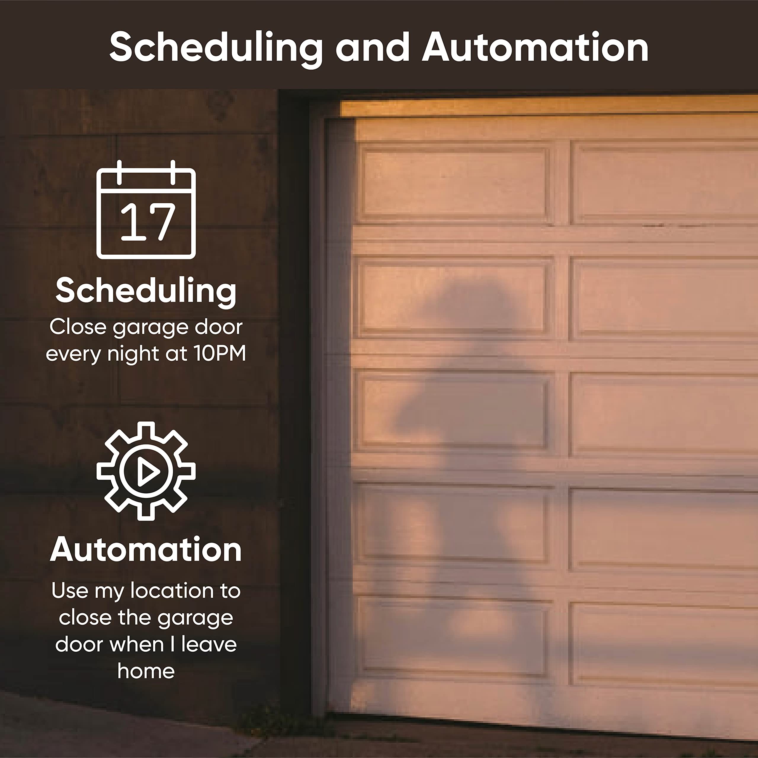 Wyze Smart Garage Door Opener w/built-in HD Video, Remotely Control Garage Door, 1080p HD Video w/Color Night Vision, Two-Way Audio