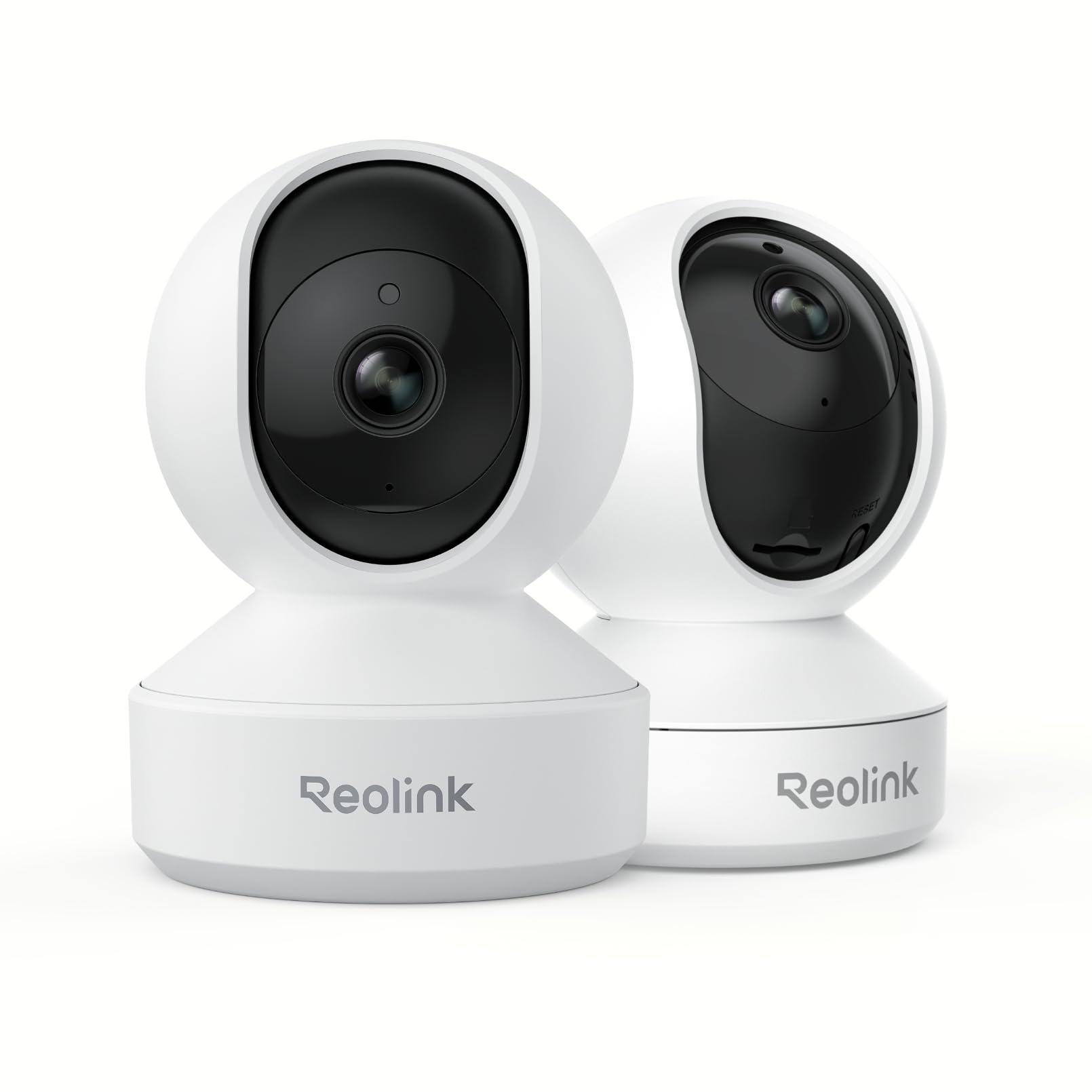 REOLINK Cameras for Home Security, 4MP HD Plug-in Security Camera Indoor Wireless, 2.4/5Ghz WiFi, Pan Tilt, Night Vision, Baby Monitor/Pet Camera, Home Cameras with App for Phone, E1 Pro (2 Pack)