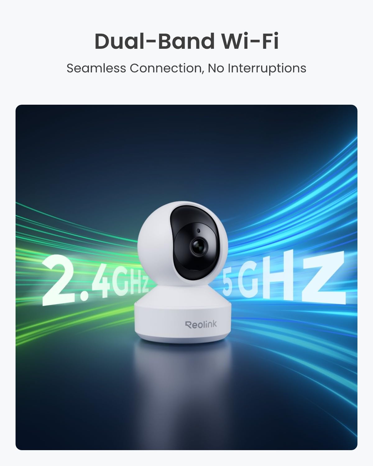 REOLINK Cameras for Home Security, 4MP HD Plug-in Security Camera Indoor Wireless, 2.4/5Ghz WiFi, Pan Tilt, Night Vision, Baby Monitor/Pet Camera, Home Cameras with App for Phone, E1 Pro (2 Pack)