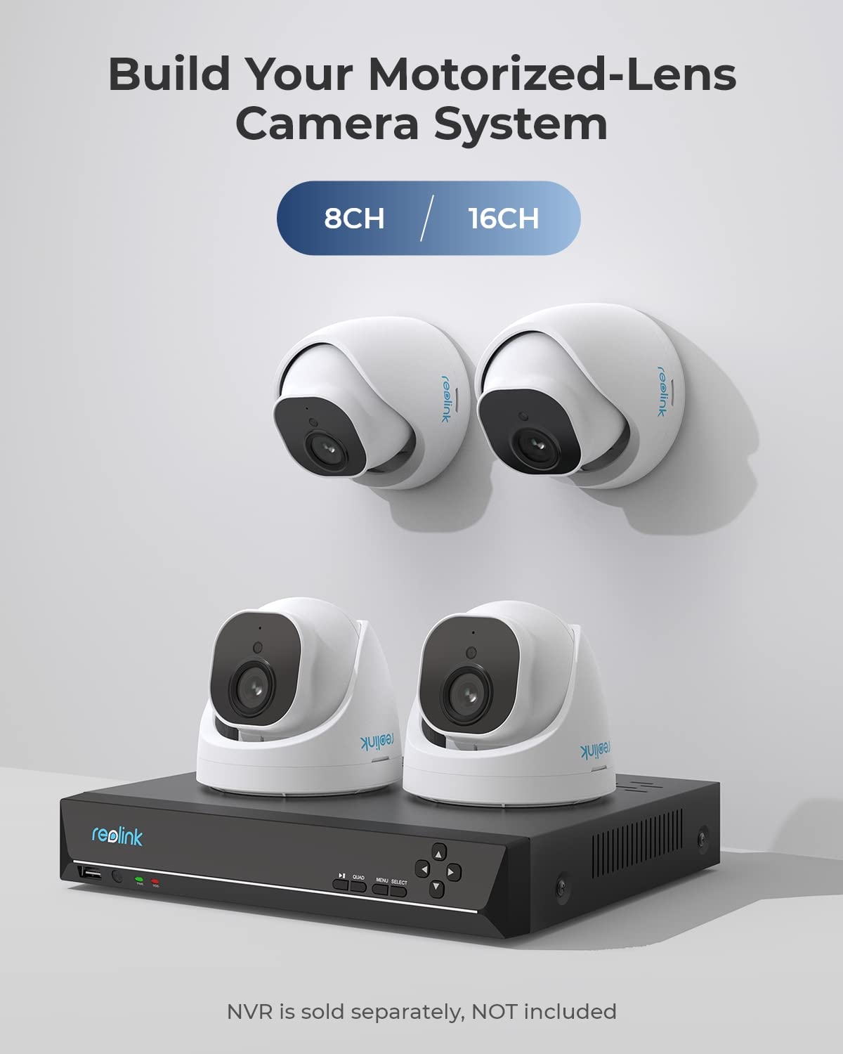 REOLINK 4K Outdoor Security Camera System, Home Surveillance IP PoE Camera with 3X Optical Zoom & 25FPS Daytime Video, Human/Vehicle/Pet Detection, Work with Smart Home, Up to 256GB SD Card, RLC-822A