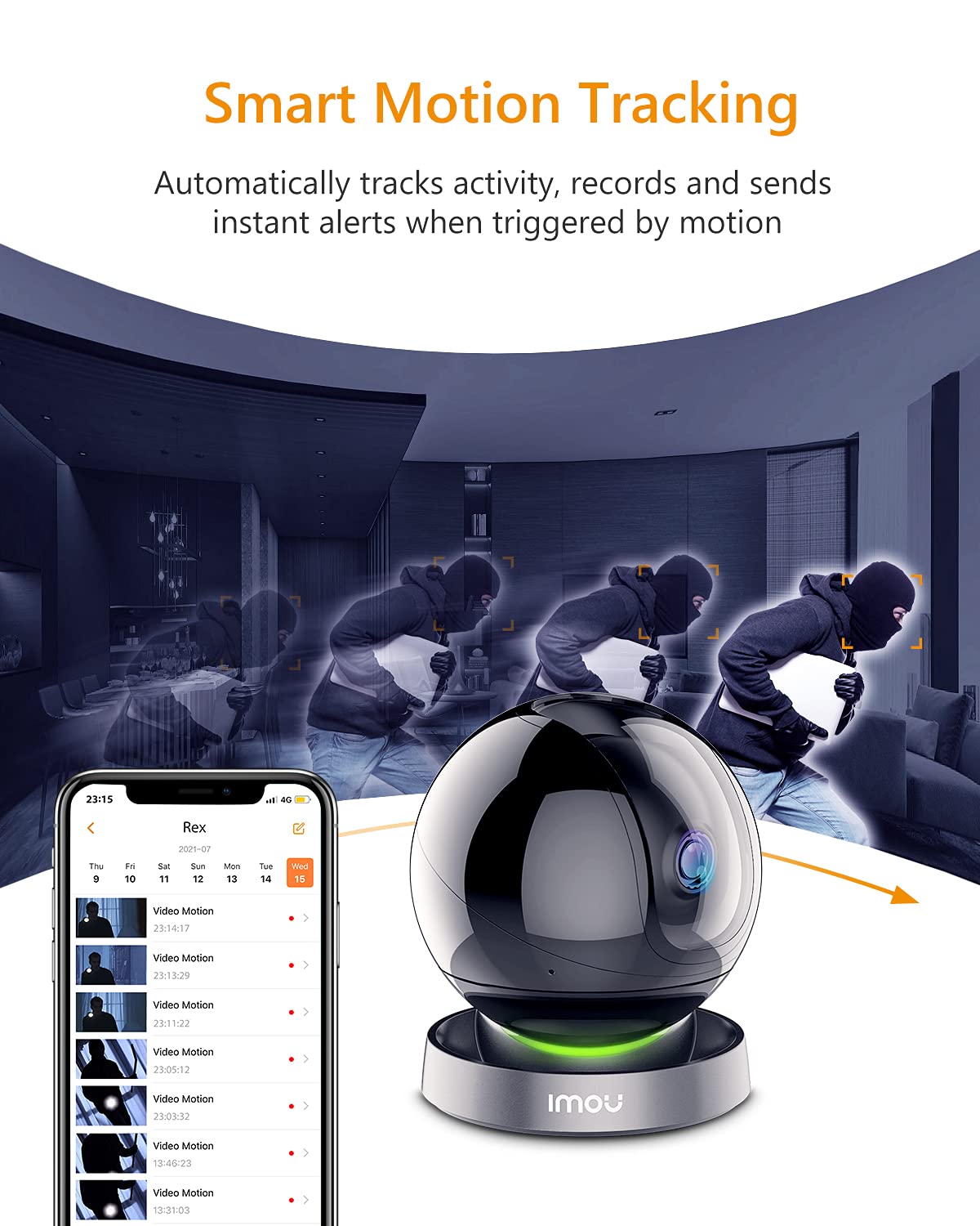 Home Security Camera 4MP Indoor Camera Pan/Tilt, Plug-in WiFi Camera (2.4G ONLY) Baby Monitor Dog Camera with Spotlight & Siren, Night Vision, 2-Way Audio, Human & Sound Detection, Motion Tracking