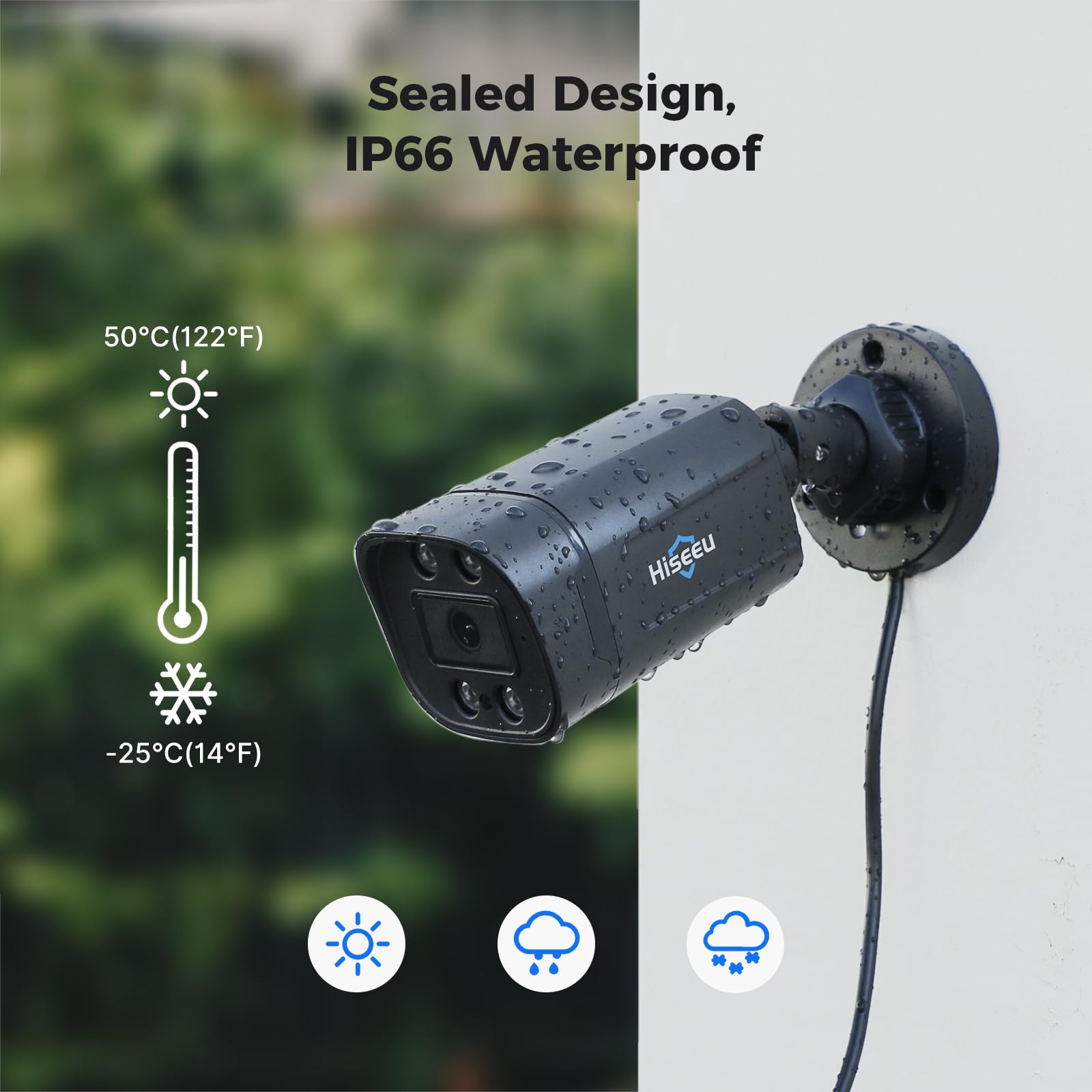 [H.265+ Face Detection] Hiseeu 5MP 8ch Security Camera System, 3TB HDD Home CCTV Camera Security System w/8pcs Security Cameras Outdoor&Indoor, Remote Access, Motion Detect, Night Vision, 24/7 Record