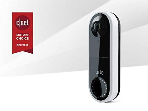 Arlo Essential Wired Video Doorbell - HD Video, 180° View, Night Vision, 2 Way Audio, Direct to Wi-Fi No Hub Needed, Wired, White – AVD1001 RENEWED