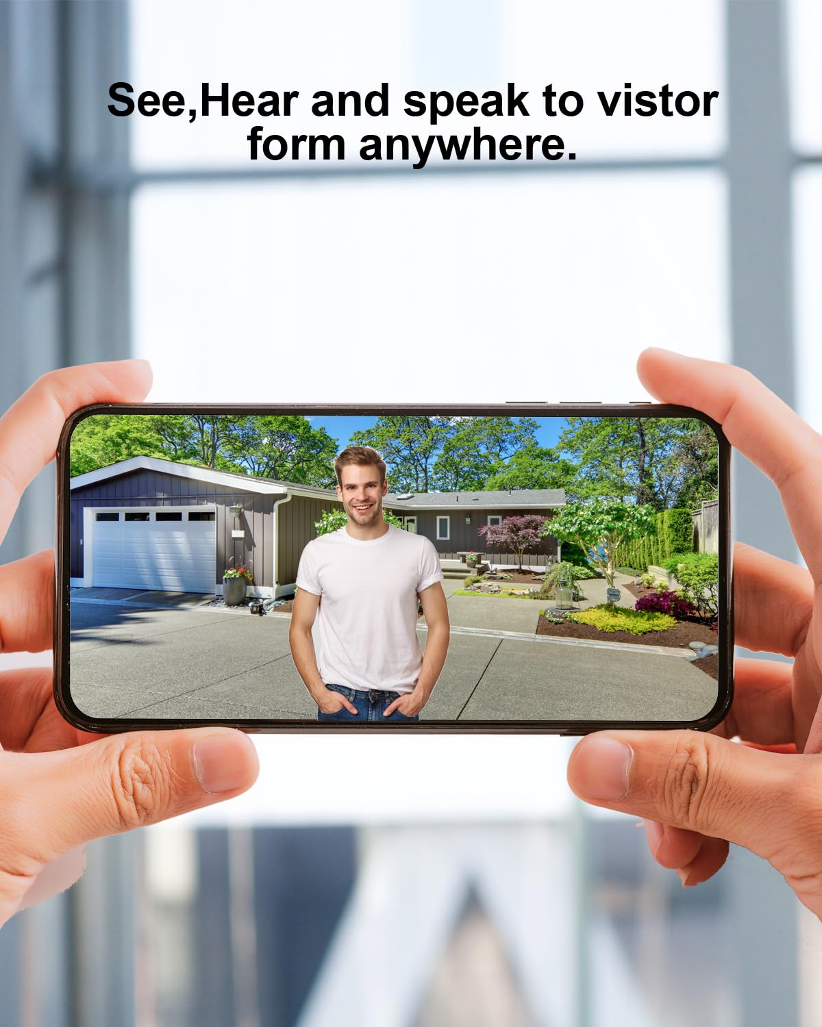 Doorbell Camera Wireless WiFi Video Doorbell Two-Way Audio Human PIR Motion Detection HD Security Camera Real-Time Video for iOS & Android Phone