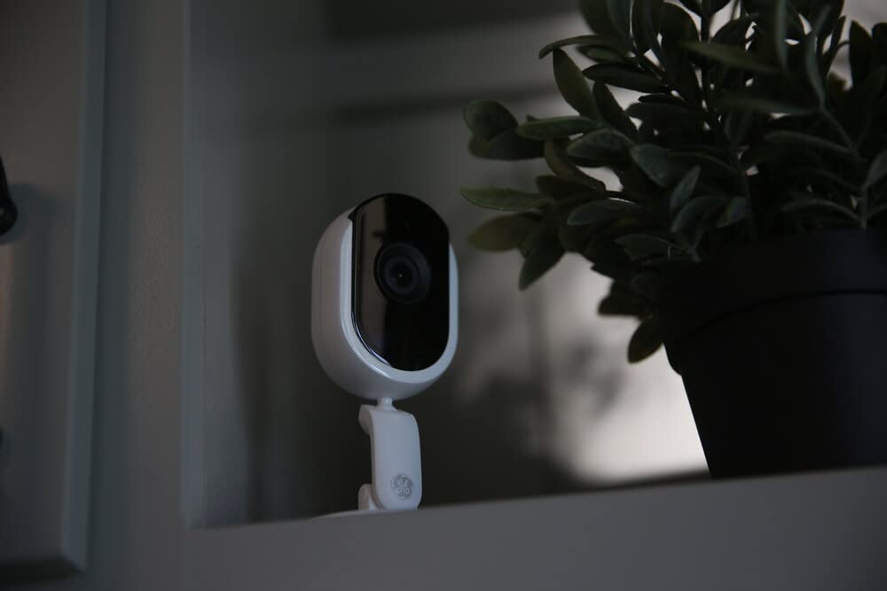 GE CYNC Smart Indoor Security Camera, Baby Monitor, Dog Camera, Night Vision, Works with Alexa and Google Assistant, Two-Way Audio, 1080p Resolution, No Hub Required