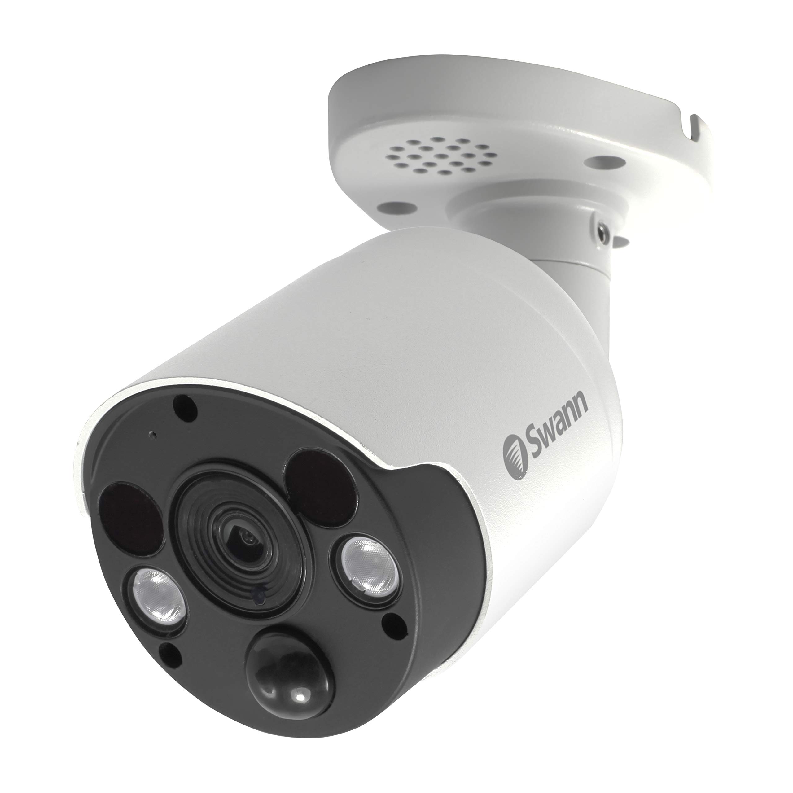 Swann Home Security Camera, POE Cat5e NVR 4K HD Video, Indoor or Outdoor Wired Surveillance CCTV, Color Night Vision, Heat Motion Detection, LED Lights, Metal Housing, Face Recognition, 2-Way Talk