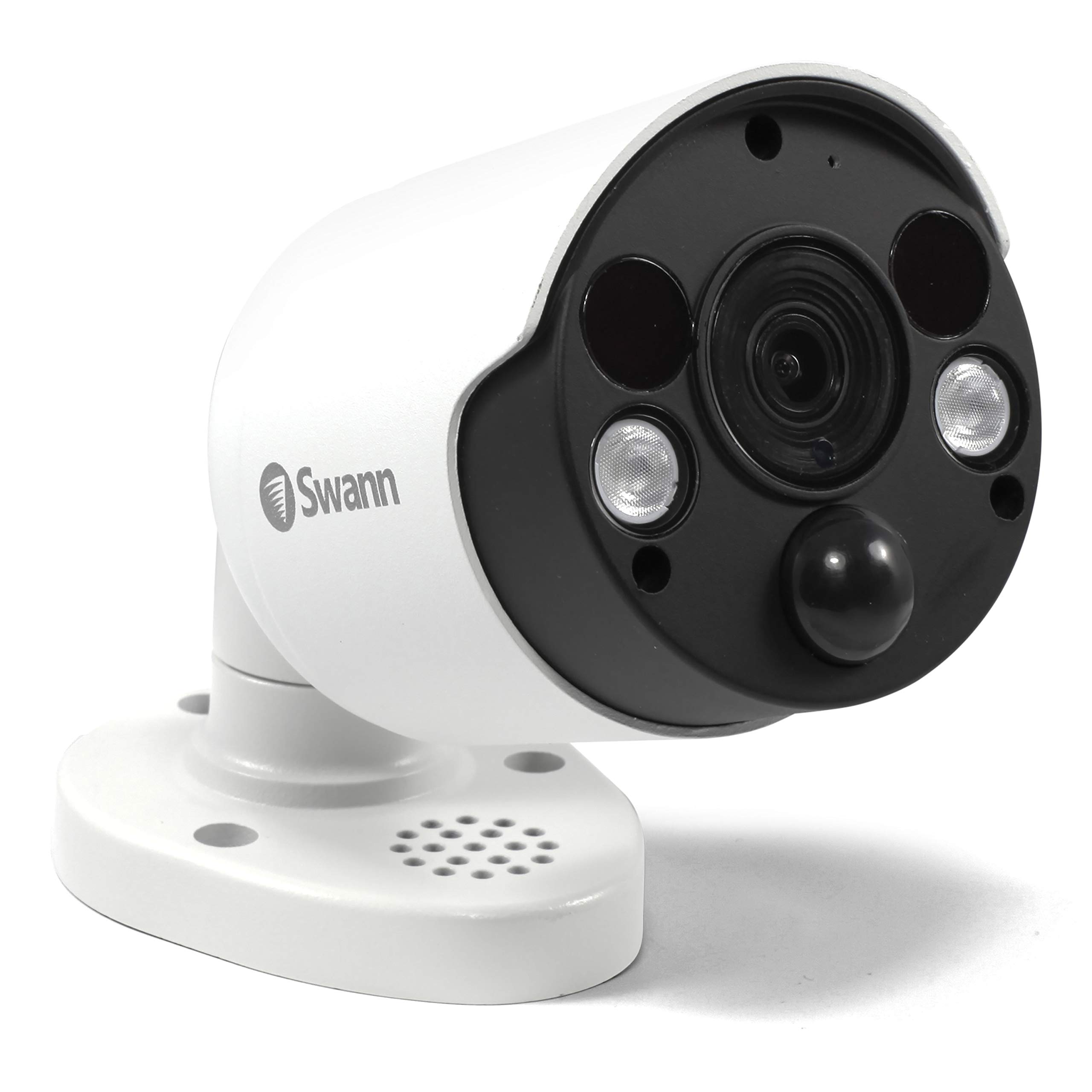 Swann Home Security Camera, POE Cat5e NVR 4K HD Video, Indoor or Outdoor Wired Surveillance CCTV, Color Night Vision, Heat Motion Detection, LED Lights, Metal Housing, Face Recognition, 2-Way Talk