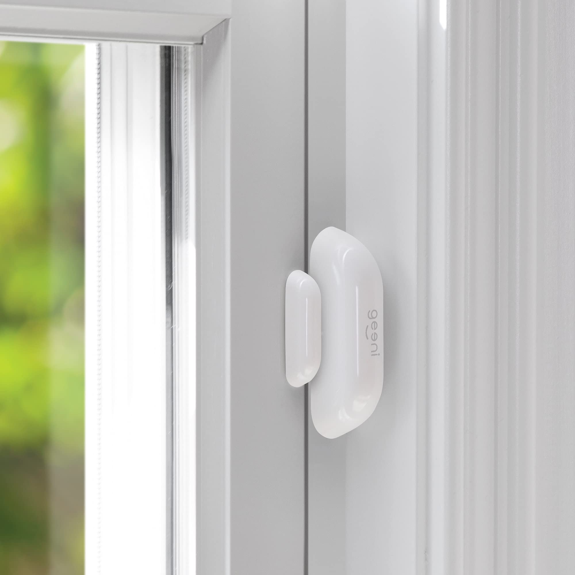 Geeni Wi-Fi Door Sensor, Smart Door and Window Sensors, White, 2-Pack No Hub Required β Wireless Design, Instant Alerts, Requires 2.4 GHz