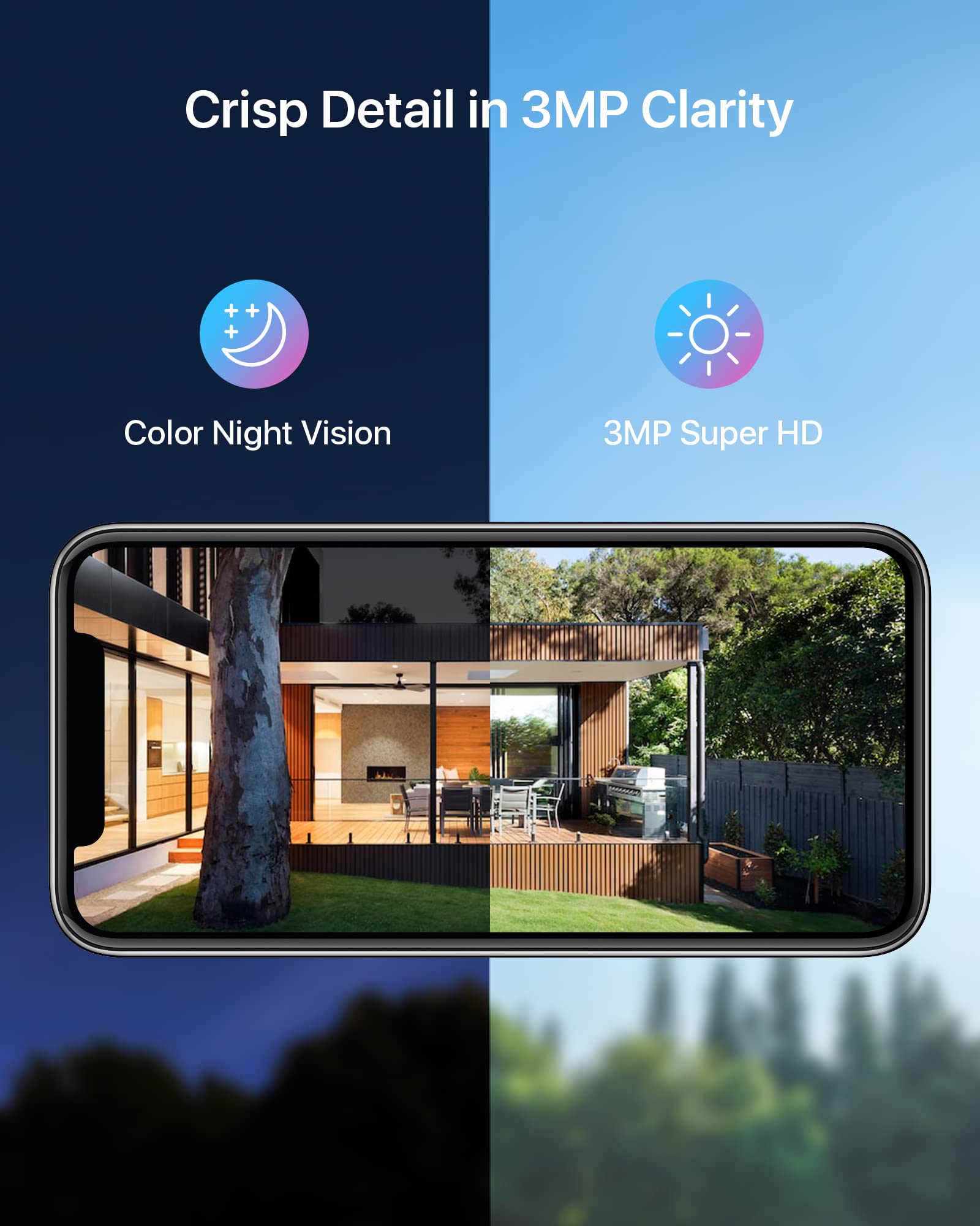 ZOSI 2K 3MP Wireless Security Camera System Outdoor Indoor, 4 x 3MP WiFi IP Camera and H.265+ 8CH NVR with 1TB Hard Drive for 24/7 Recording, Night Vision, Motion Alert, Remote Control