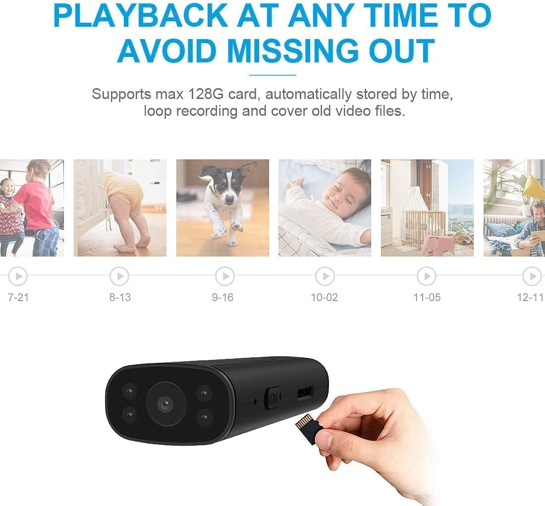 Hidden Security Cameras HUOMU Mini spy cam 1080P HD Wireless WiFi Remote View Tiny Home Surveillance Cameras Indoor Outdoor Video Recorder Smart Motion Detection