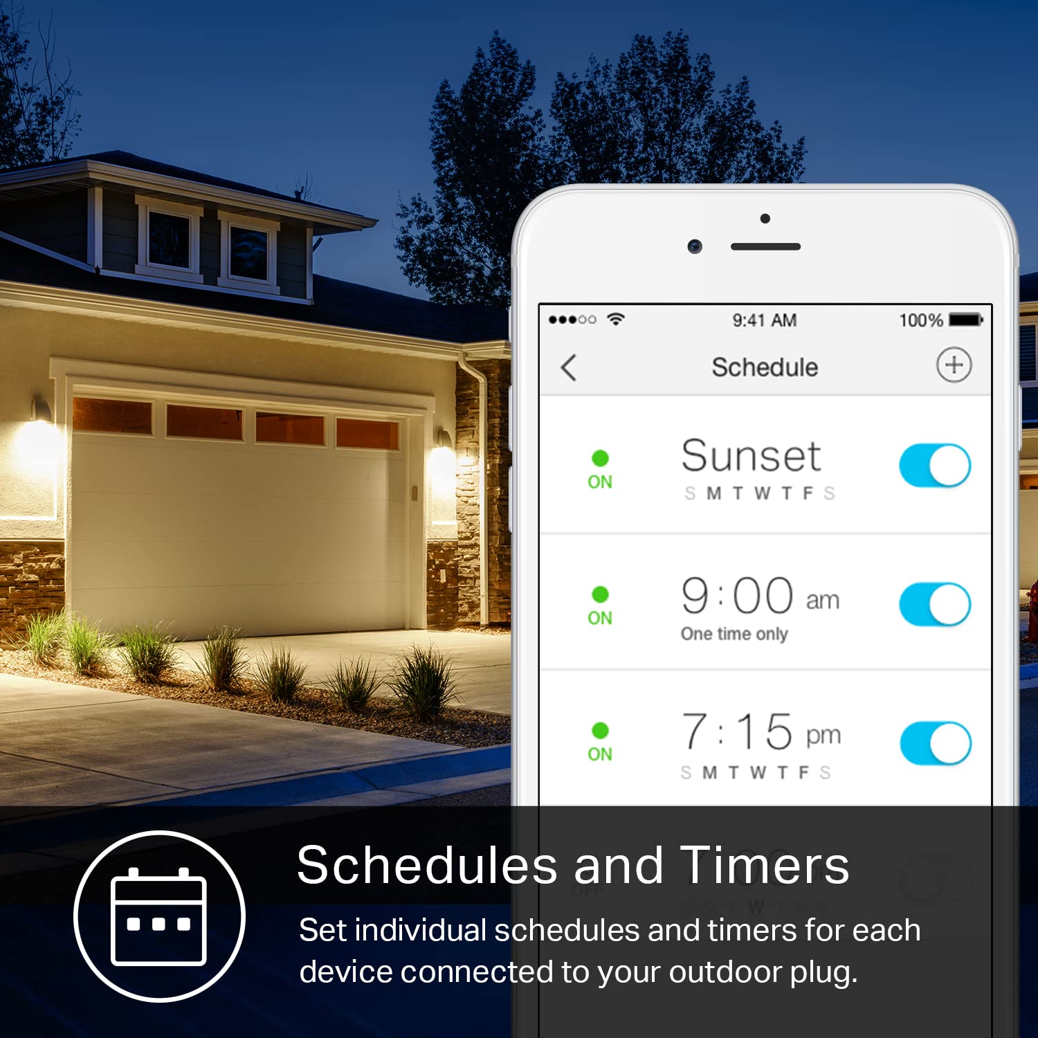 Kasa Outdoor Smart Plug, Smart Home Wi-Fi Outlet with 2 Sockets, IP64 Weather Resistance, Compatible with Alexa, Google Home & IFTTT, No Hub Required, ETL Certified(EP40)