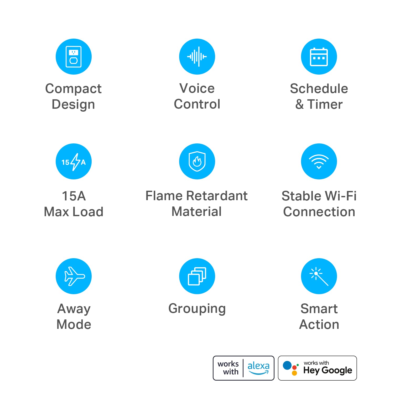 Kasa Smart Plug Ultra Mini 15A, Smart Home Wi-Fi Outlet Works with Alexa, Google Home & IFTTT, No Hub Required, UL Certified, 2.4G WiFi Only, 2-Pack(EP10P2) , White