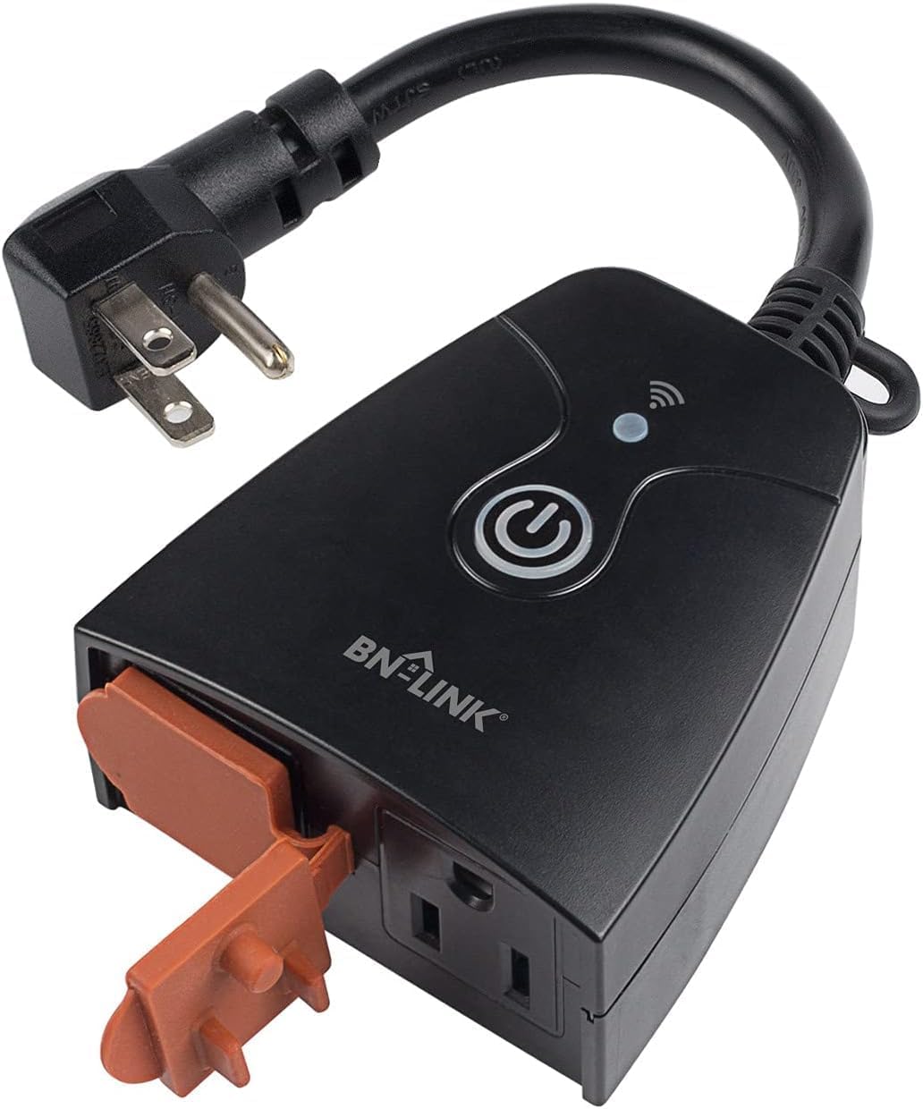 BN-LINK Smart Wi-Fi Plug Outlet, Remote Control by App, Compatible with Alexa and Google Assistant, Weatherproof, Requires 2.4 GHz Wi-Fi, ETL Listed