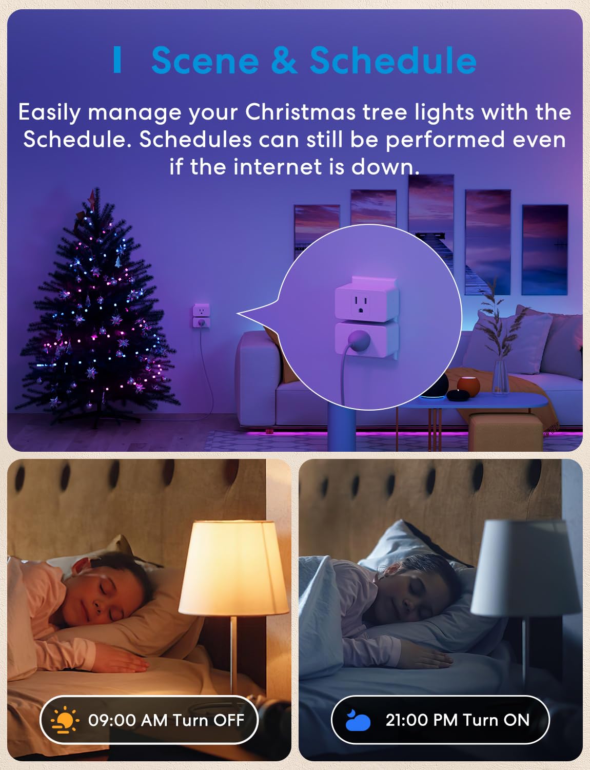 Meross Smart Plug Mini, 15A & Reliable Wi-Fi, Support Apple HomeKit, Siri, Alexa, Echo, Google Assistant and Nest Hub, App Control, Timer, No Hub Needed, 2.4G WiFi Only, 4 Pack