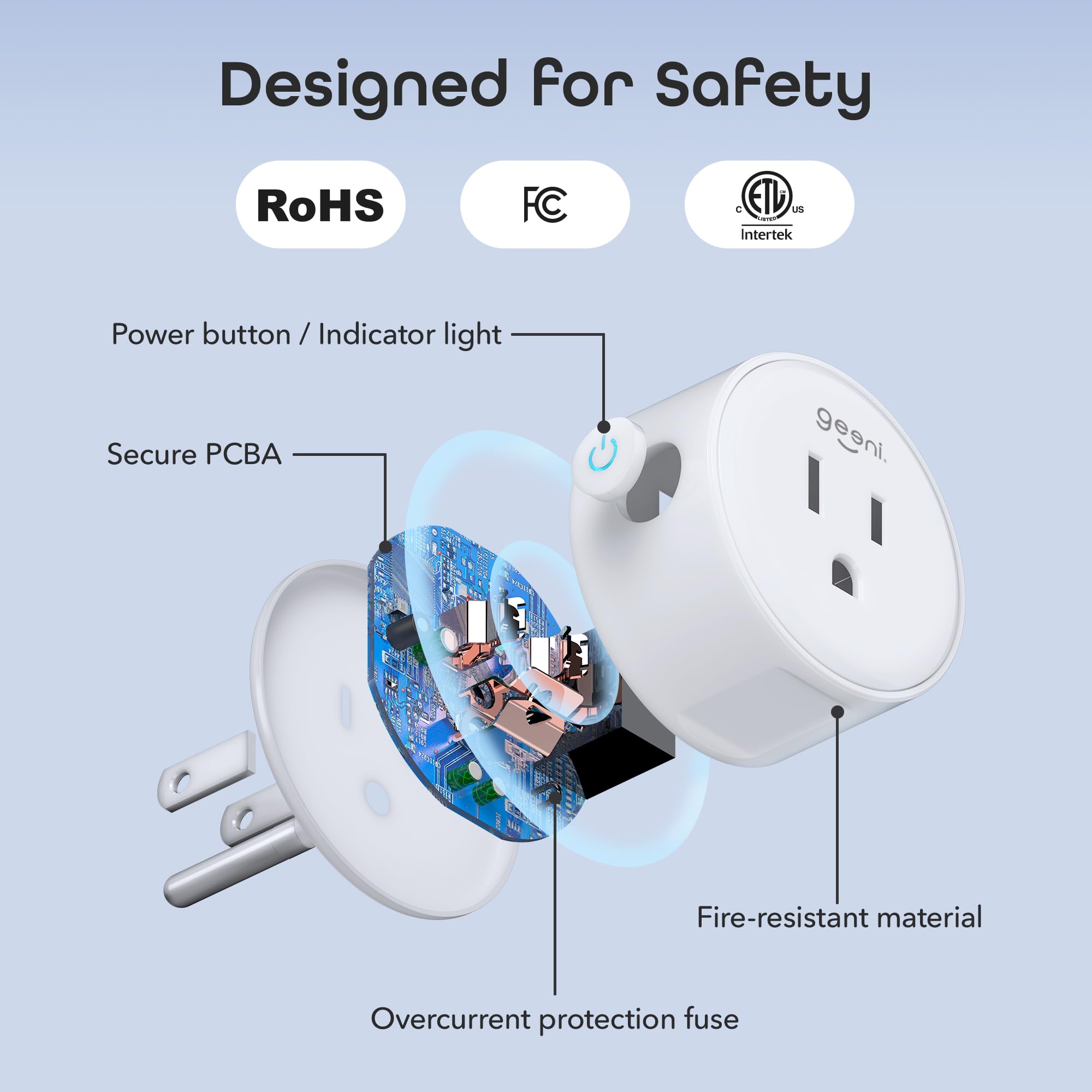 Geeni DOT Smart Wi-Fi Outlet Plug, White, (2 Pack) – No Hub Required – Works with Amazon Alexa and Google Assistant, Requires 2.4 GHz Wi-Fi