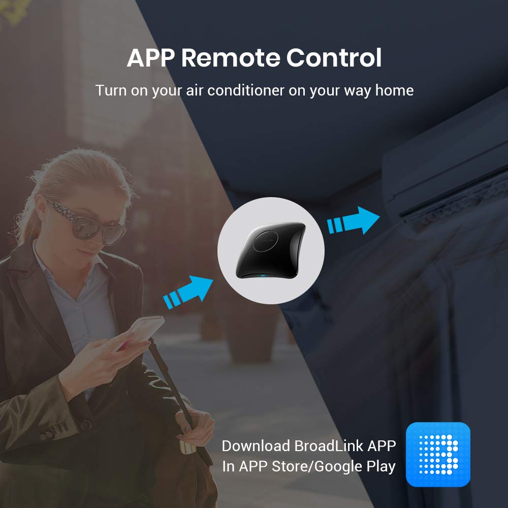 BroadLink Wi-Fi Smart Remote Hub with Sensor Cable, IR RF All in One Automation Learning Universal Remote Control, With a Mini Smart Plug, Compatible with Alexa, Google Home, IFTTT (RM4proS+SP4M)