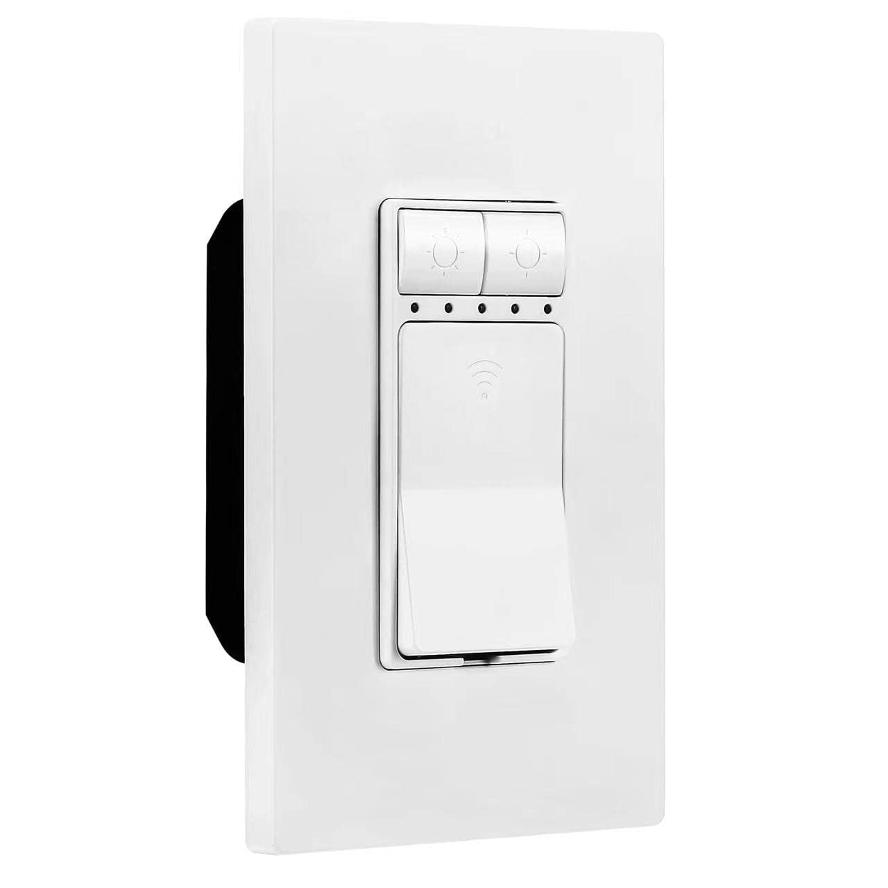 Wall Switch, YoLink 1/4 Mile Super Long Range Smart Light Switch Single Pole 10A in-Wall Switch Compatible with Alexa Google Assistant Home IFTTT, ETL Listed, Neutral Wire Needed, YoLink Hub Required