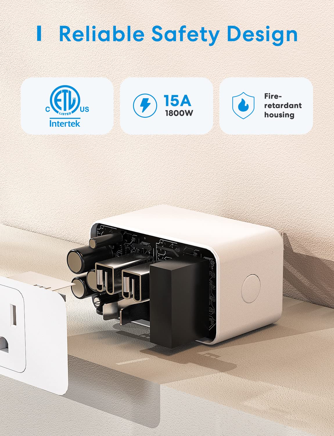Meross Smart Plug Mini, 15A & Reliable Wi-Fi, Support Apple HomeKit, Siri, Alexa, Echo, Google Assistant and Nest Hub, App Control, Timer, No Hub Needed, 2.4G WiFi Only, 3 Pack