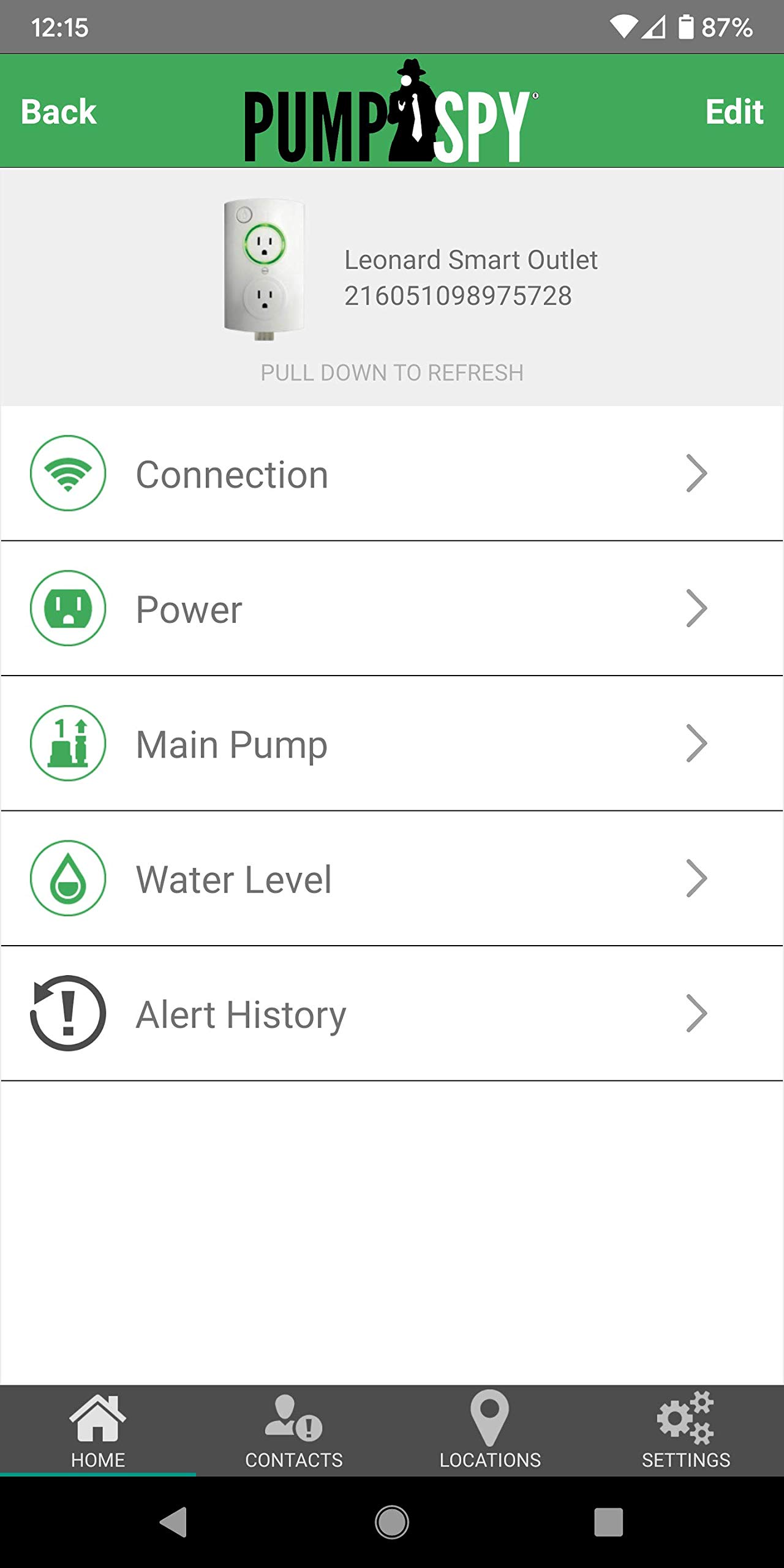 PumpSpy WiFi Sump Pump Smart Outlet with Sump Pump Water Level Sensor, 24/7Monitoring & Alerts, Works with any 120V Sump Pump, Has Additional Outlet for Backup System For Sump Pump, White