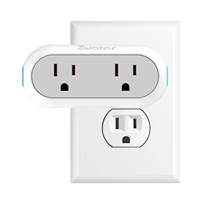 Smart Plugs That Work with Alexa Google Home Siri, Wireless 2.4G WiFi Outlet Controlled by Smart Life Tuya Avatar Controls APP, 10A Mini Socket Enchufe Inteligente with Timer, Dimmer, 1 Pack