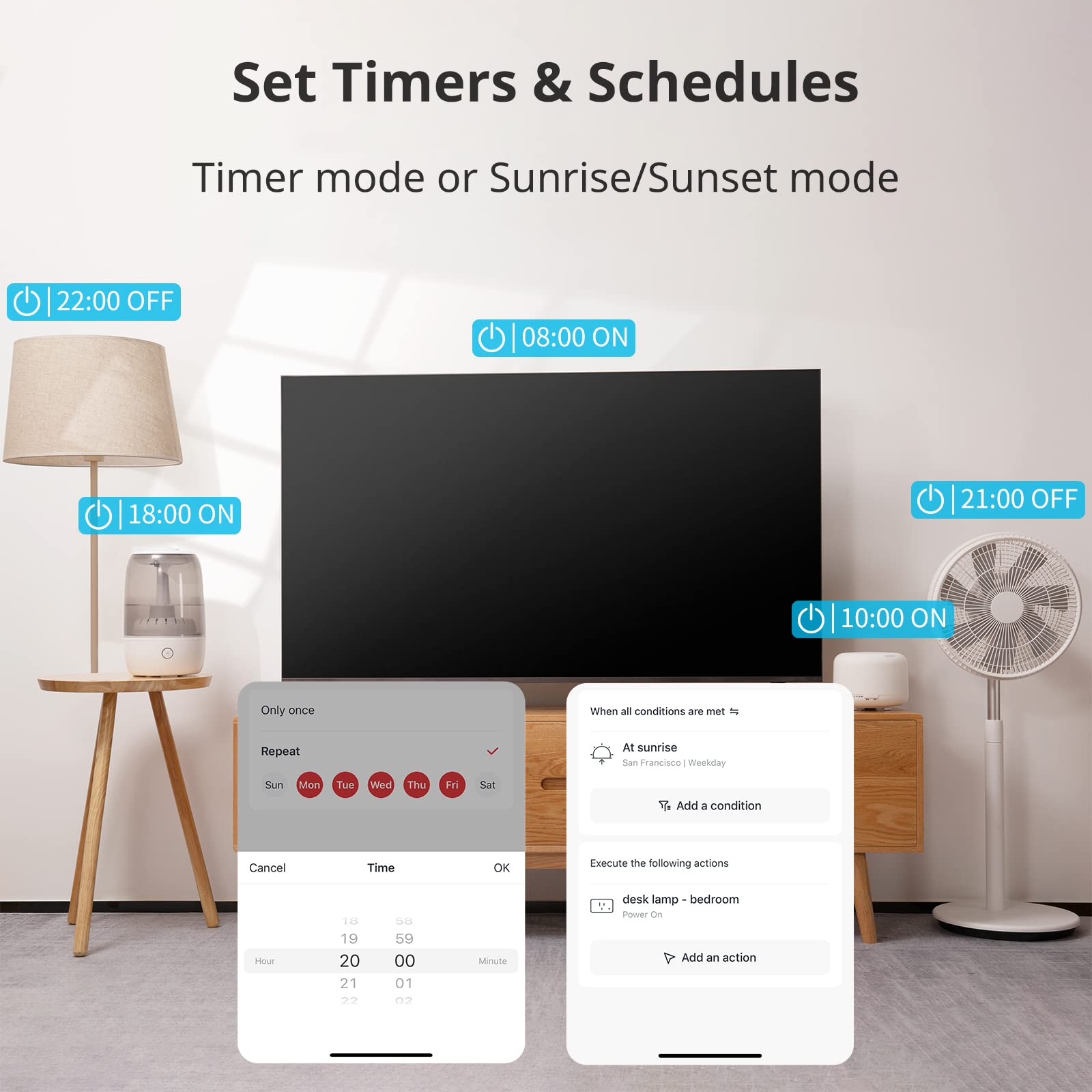 SwitchBot Smart Plug Mini 15A, Energy Monitor, Smart Home WiFi(2.4GHz) & Bluetooth Outlet Compatible with Alexa & Google Home, APP Remote Control & Timer Function for Home Automation, No Hub Required