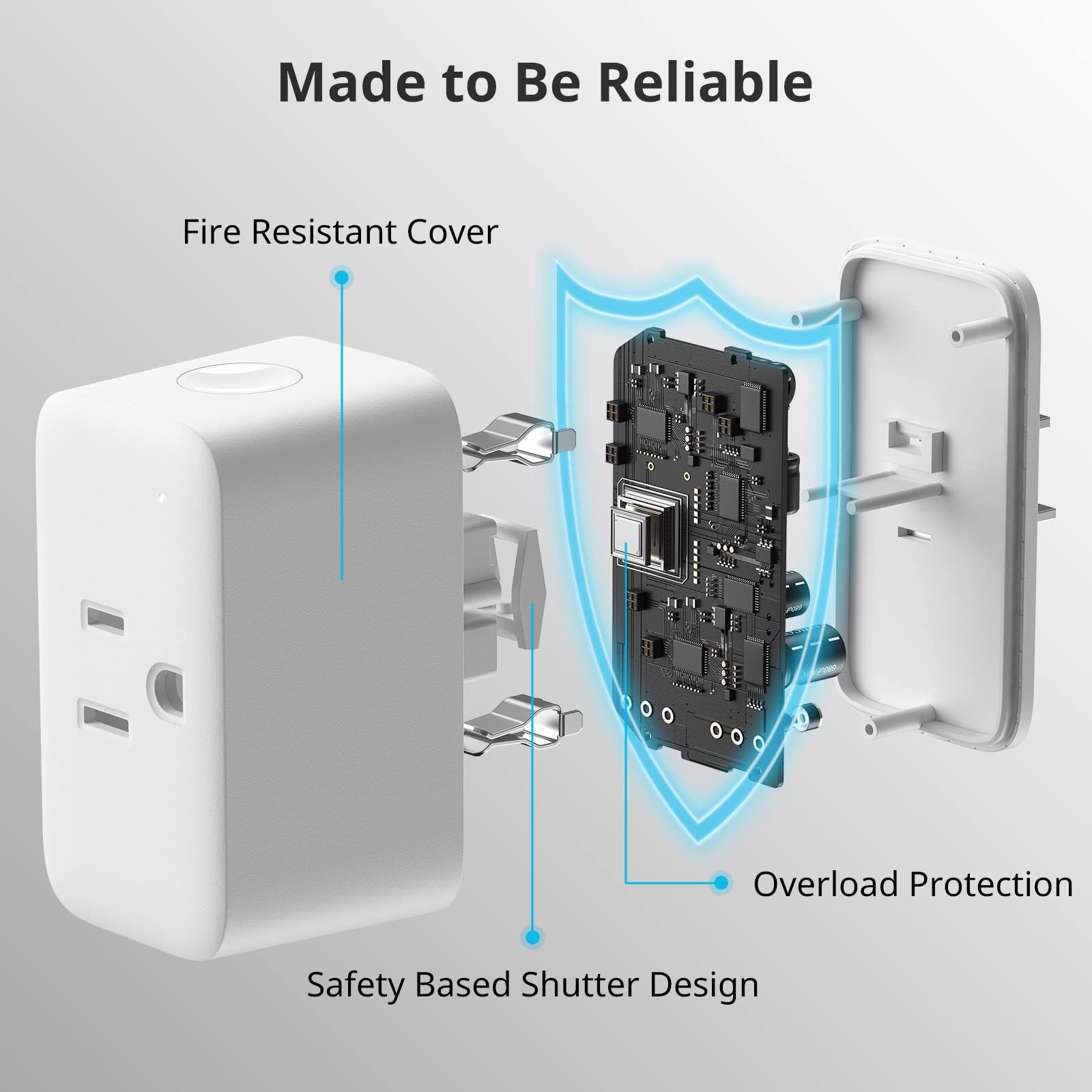 SwitchBot Smart Plug Mini 15A, Energy Monitor, Smart Home WiFi(2.4GHz) & Bluetooth Outlet Compatible with Alexa & Google Home, APP Remote Control & Timer Function for Home Automation, No Hub Required