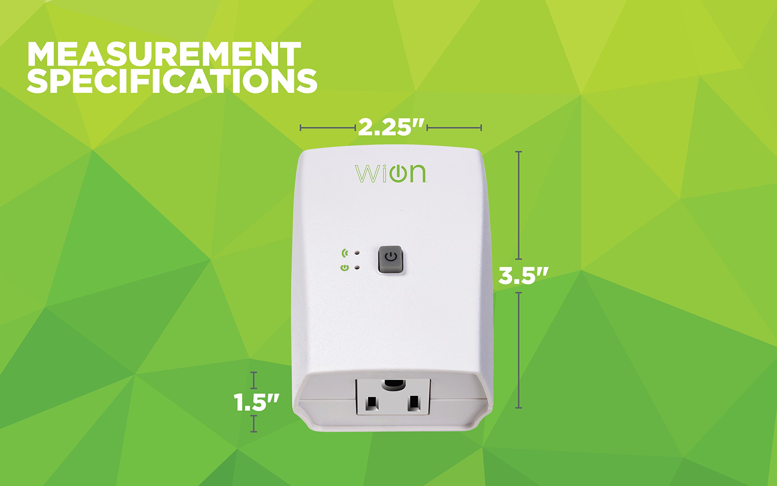 WiOn 50050 Indoor WiFi Plug With 1 Grounded Outlet, White