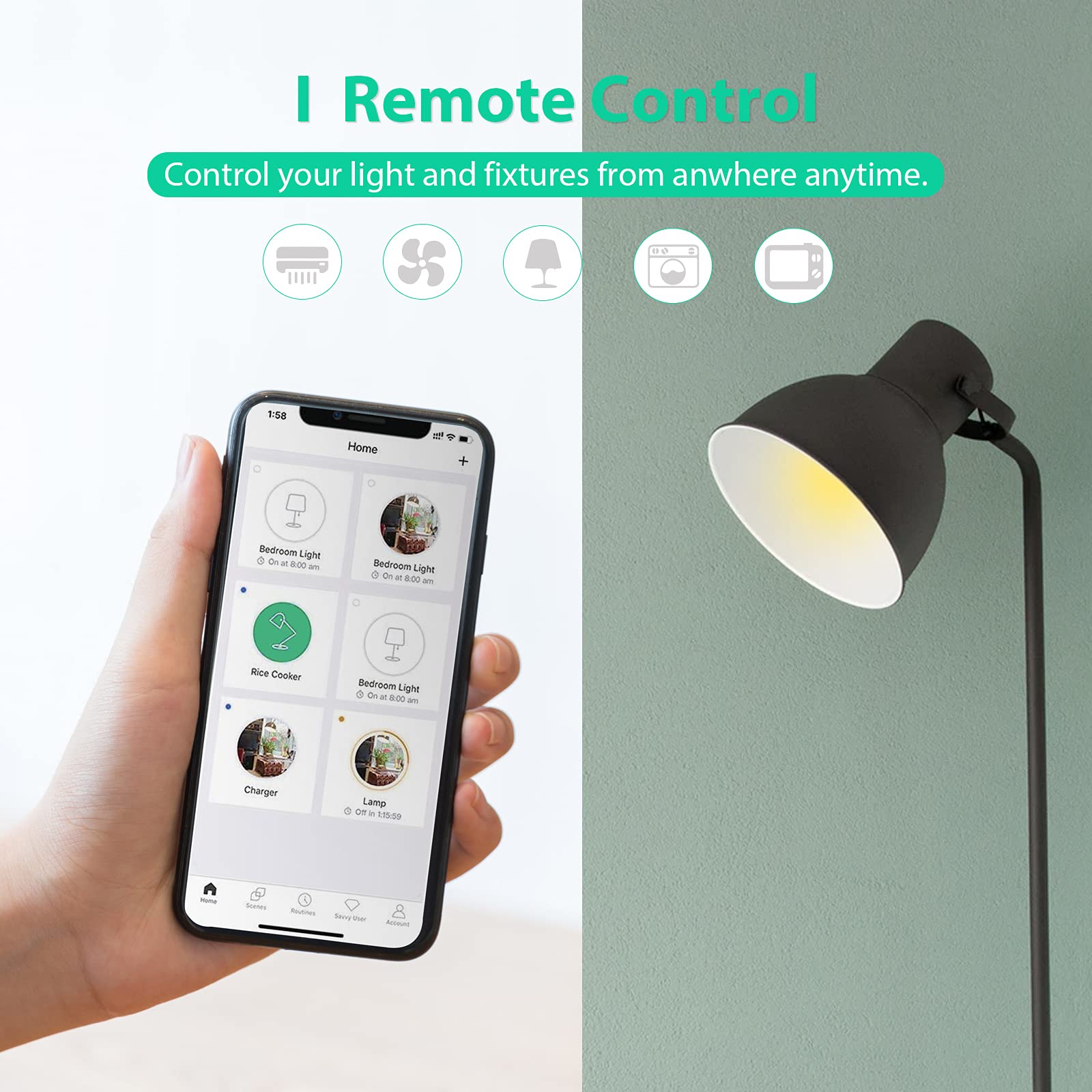 Cibou Smart Plug Mini 15A 4Pack, Work with amazon Alexa,Google Home Assistant Nest,compatible wireless&bluetooth,Voice and Android&IOS APP Control to Outlets,WiFi Switch,Remote Socket,Timer Device,FCC
