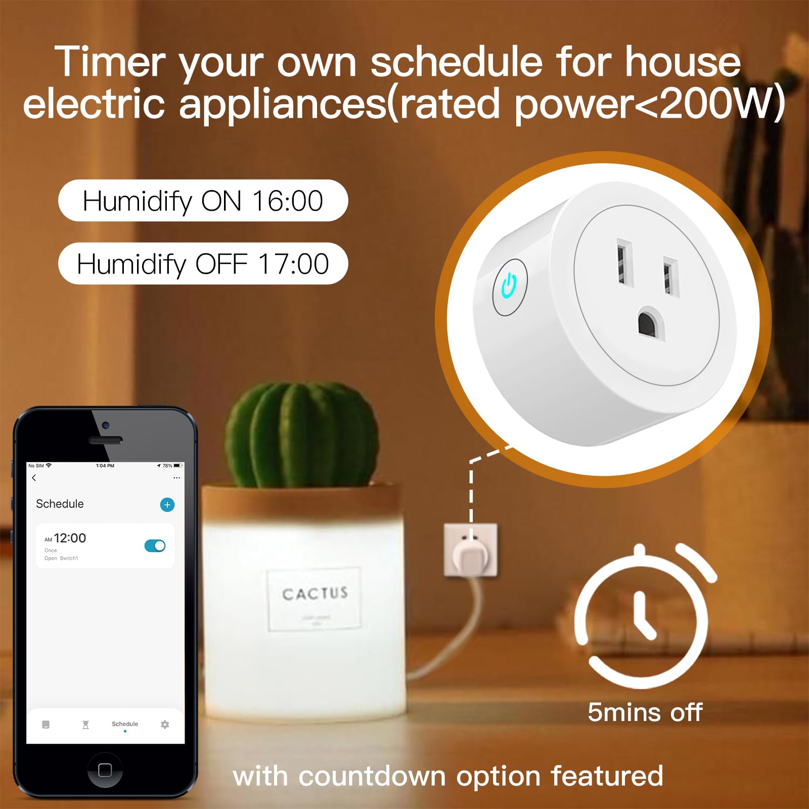 MOES Smart Plug WiFi Smart Power Socket with Dimmable RGB LED Night Light, Wireless Remote Control with Smart Life/Tuya App, Outlet Compatible with Alexa Google Home, No Hub Required