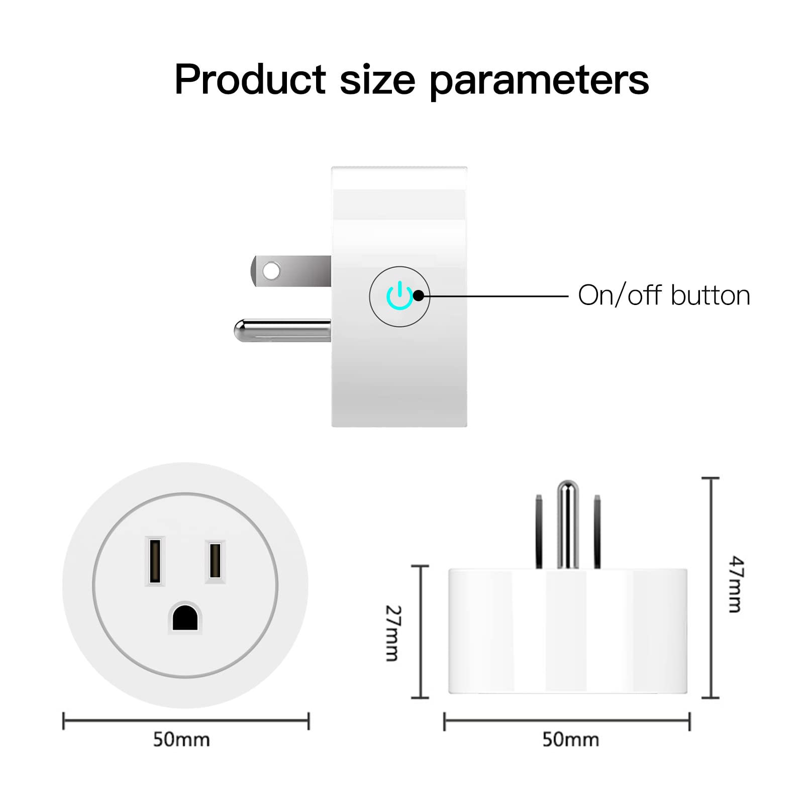 MOES Smart Plug WiFi Smart Power Socket with Dimmable RGB LED Night Light, Wireless Remote Control with Smart Life/Tuya App, Outlet Compatible with Alexa Google Home, No Hub Required