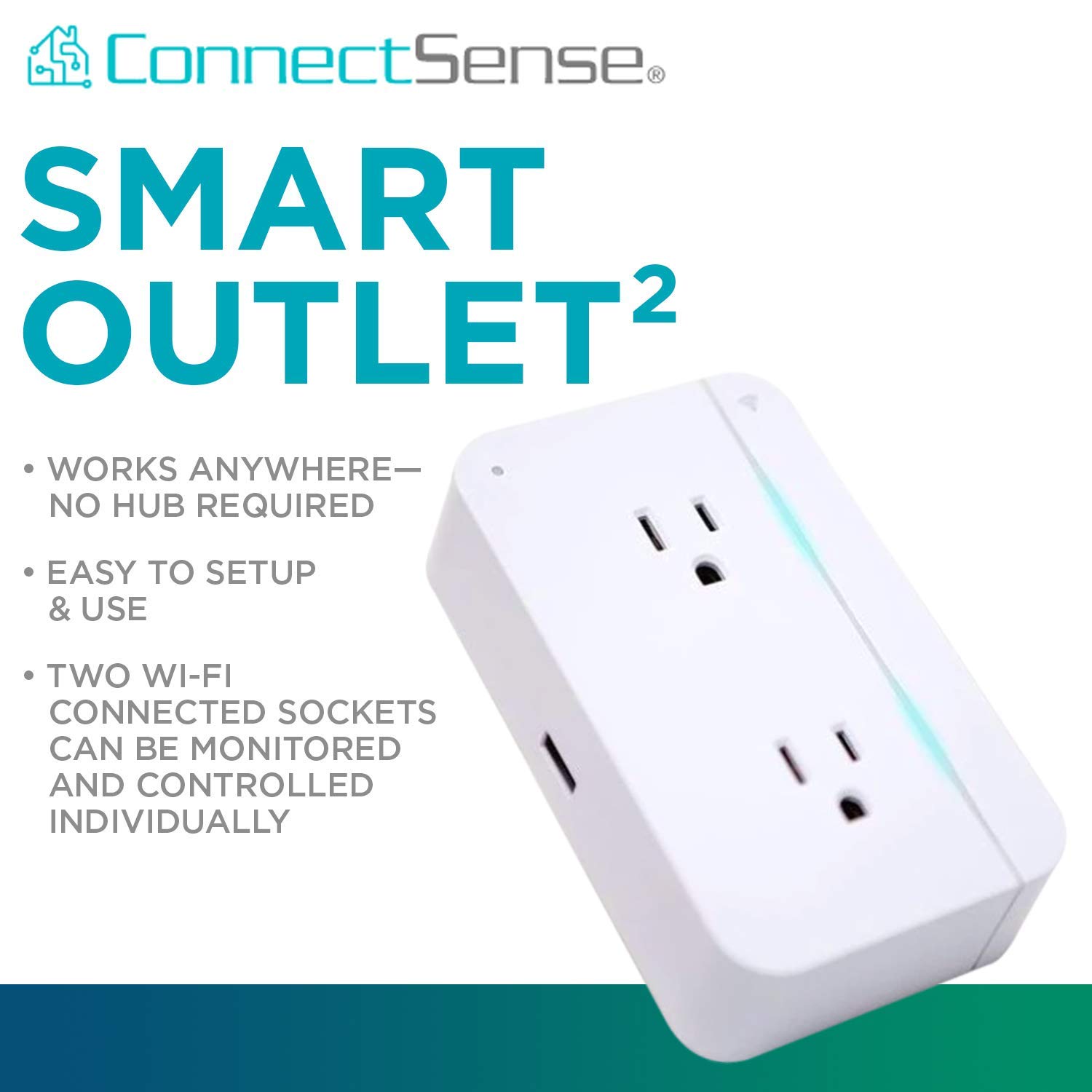 ConnectSense CS-SO-2 Smart Outlet² Plug, White