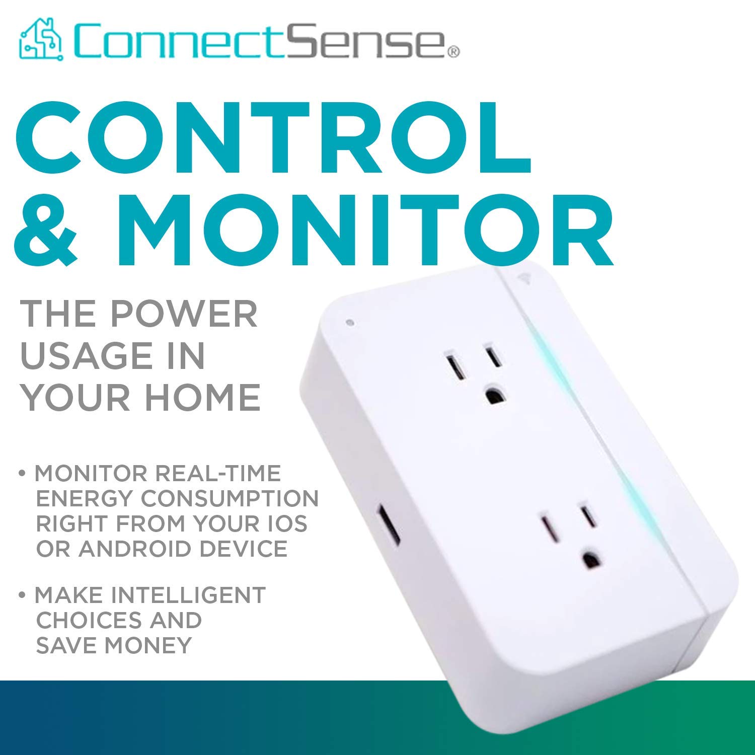 ConnectSense CS-SO-2 Smart Outlet² Plug, White