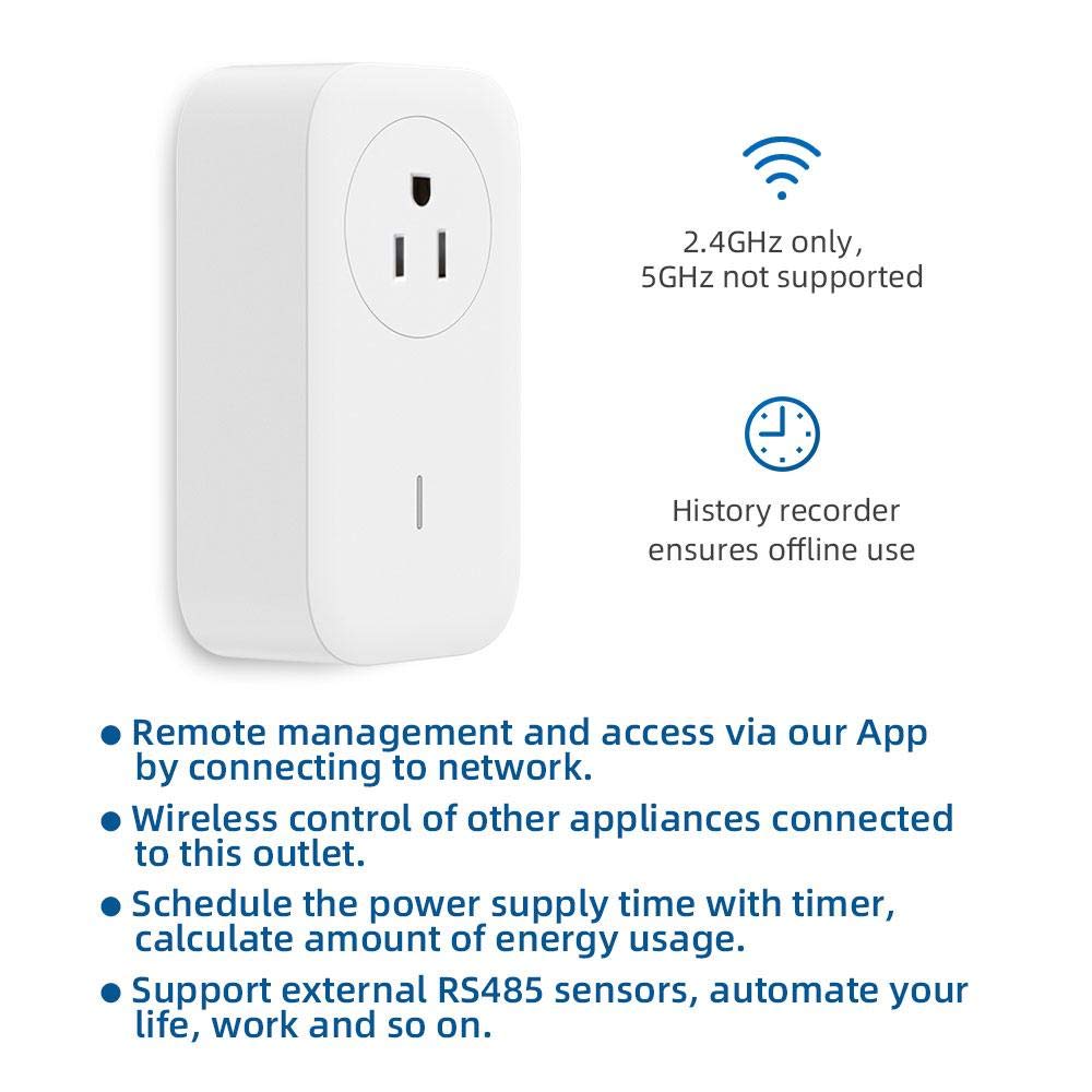 UBiBot Smart Plug WiFi Remote Control Outlet Alexa & IFTTT, Energy Monitoring and Timer Function, No HUB Required, Delayed Switch Supports External Temperature Probe (SP1 WiFi & SIM)