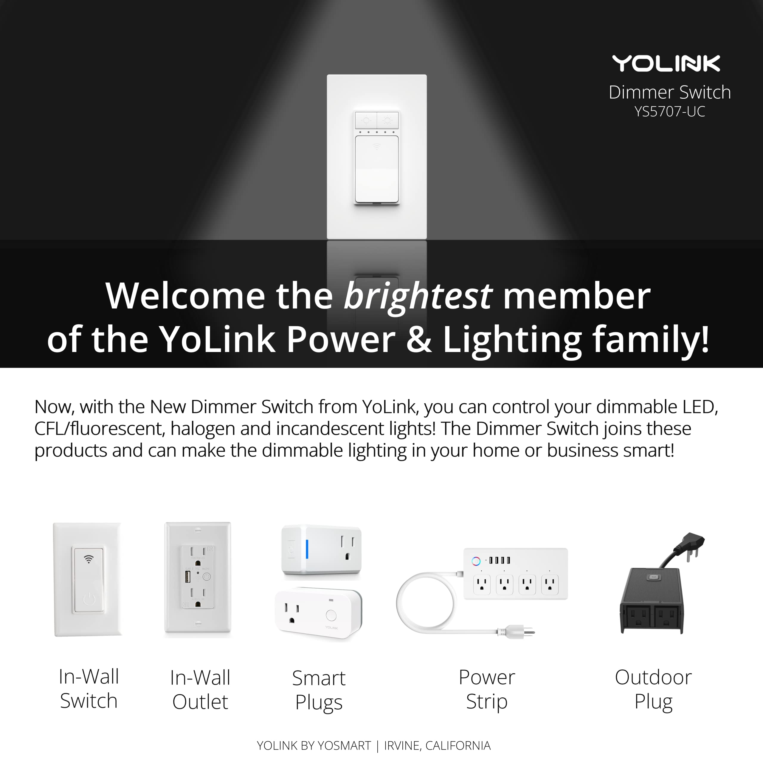 YoLink Remote, 500 Feet World's Longest Range Smart Remote Controller One Button Plugs Switches Outlets Grouping and Controlling, LoRa Enabled Smart Home Automation Device